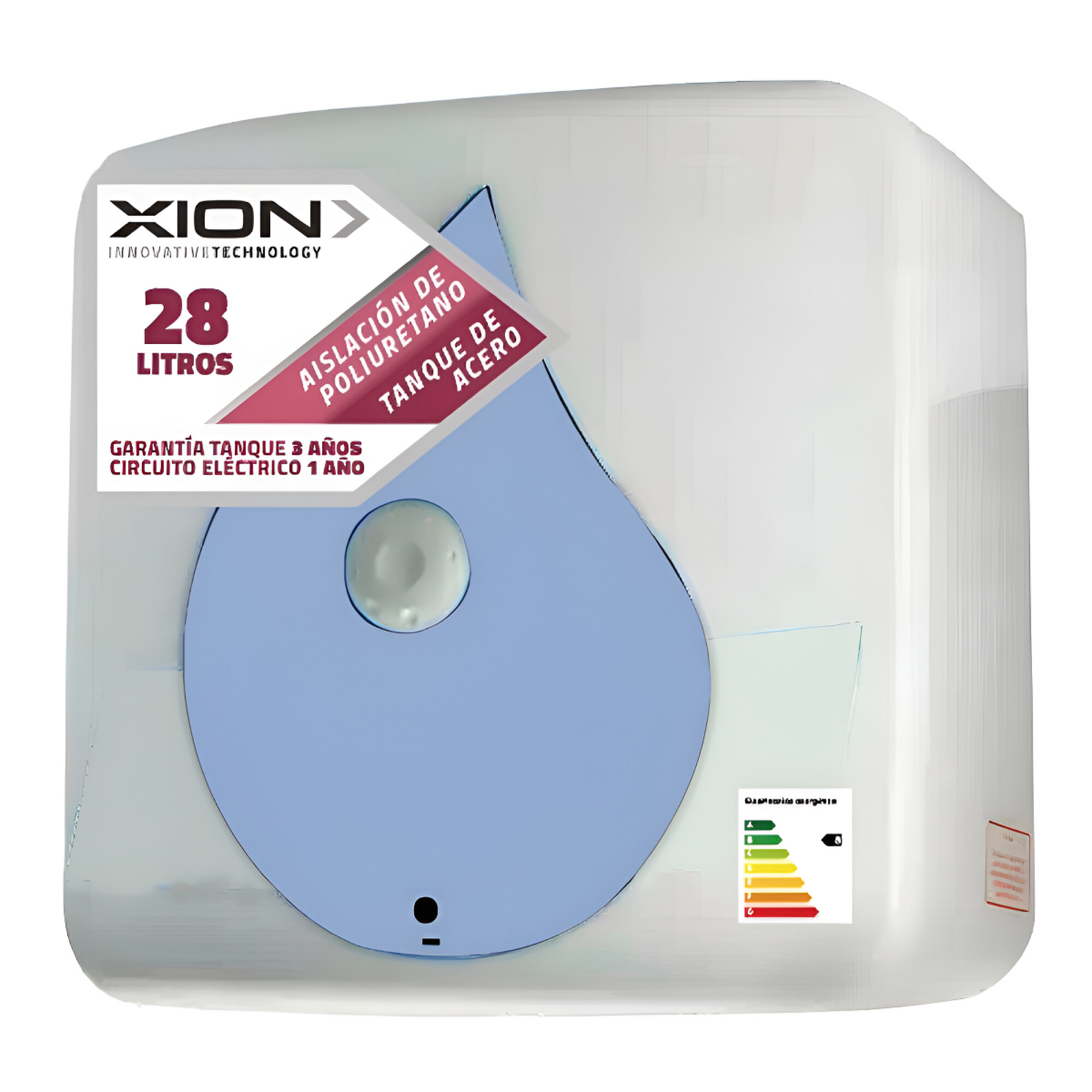 Termotanque Calefon Xion Cal30p 28 Litros Prisma Acero Color Blanco ...