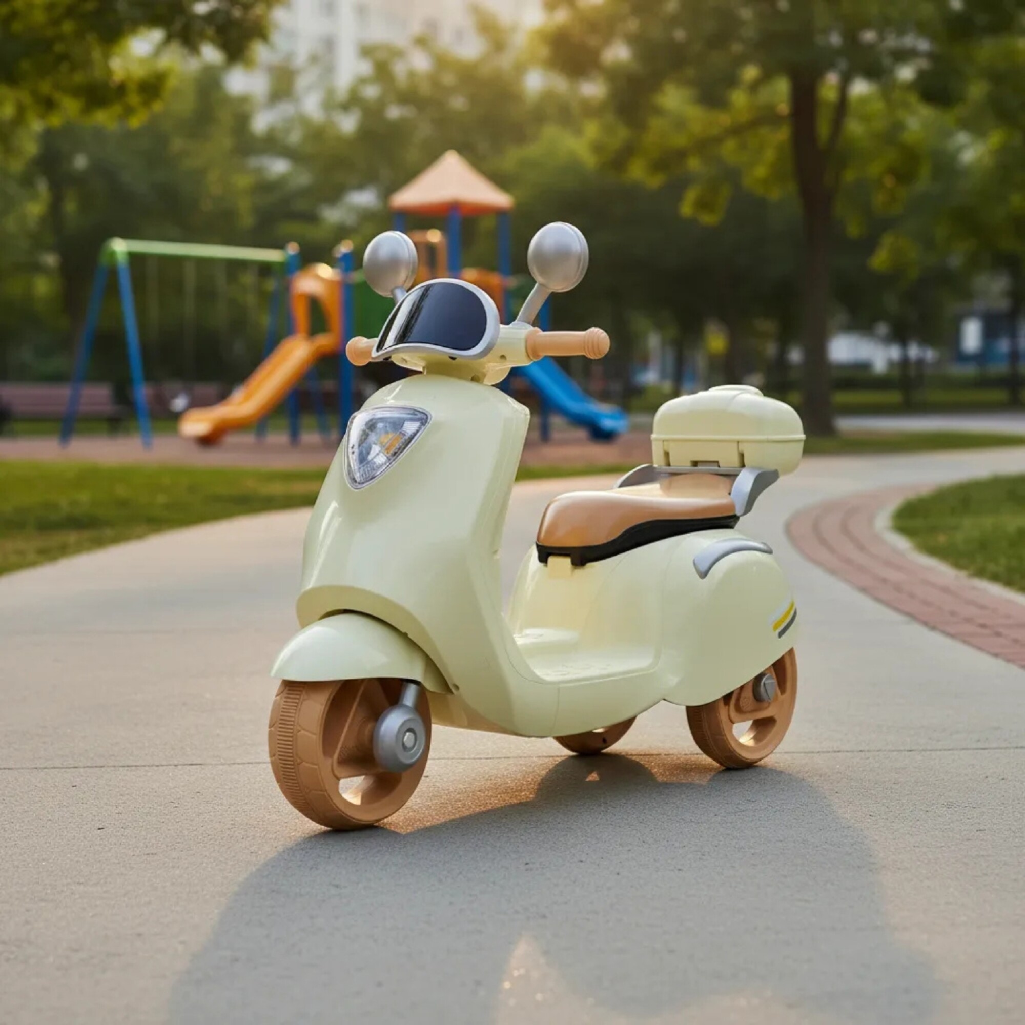 Moto Scooter a Batería Lumax Infantil Scooby - Beige — Electroventas