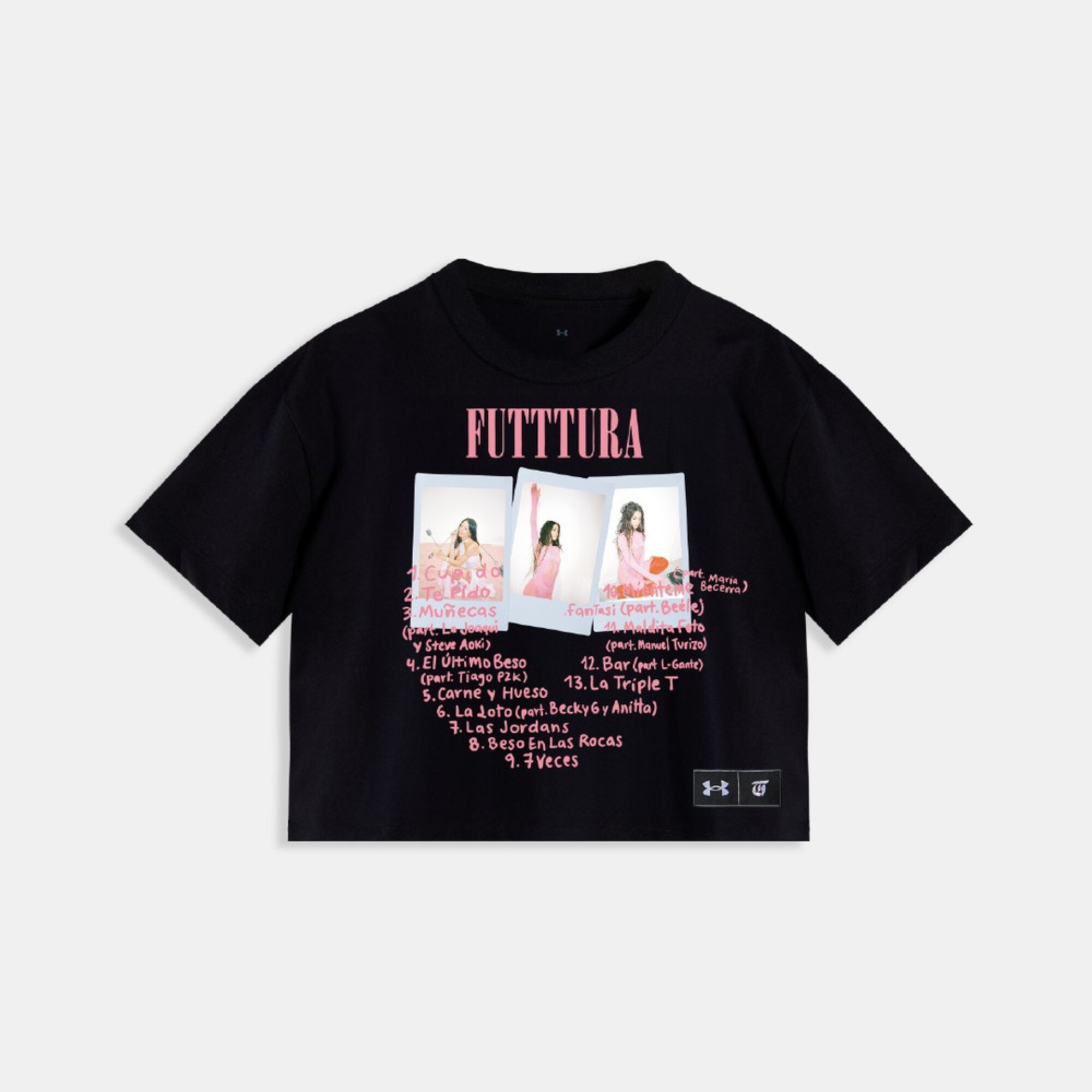 W LIVE CROP SS TINI FUTTTURA-WHT - BLK-003 — Sallustro