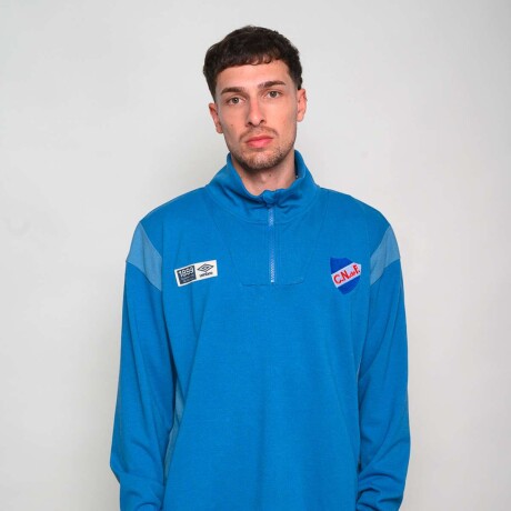 Abrigo Buzo Medio Cierre Flow de Hombre - Azul — Tienda Soy Santander