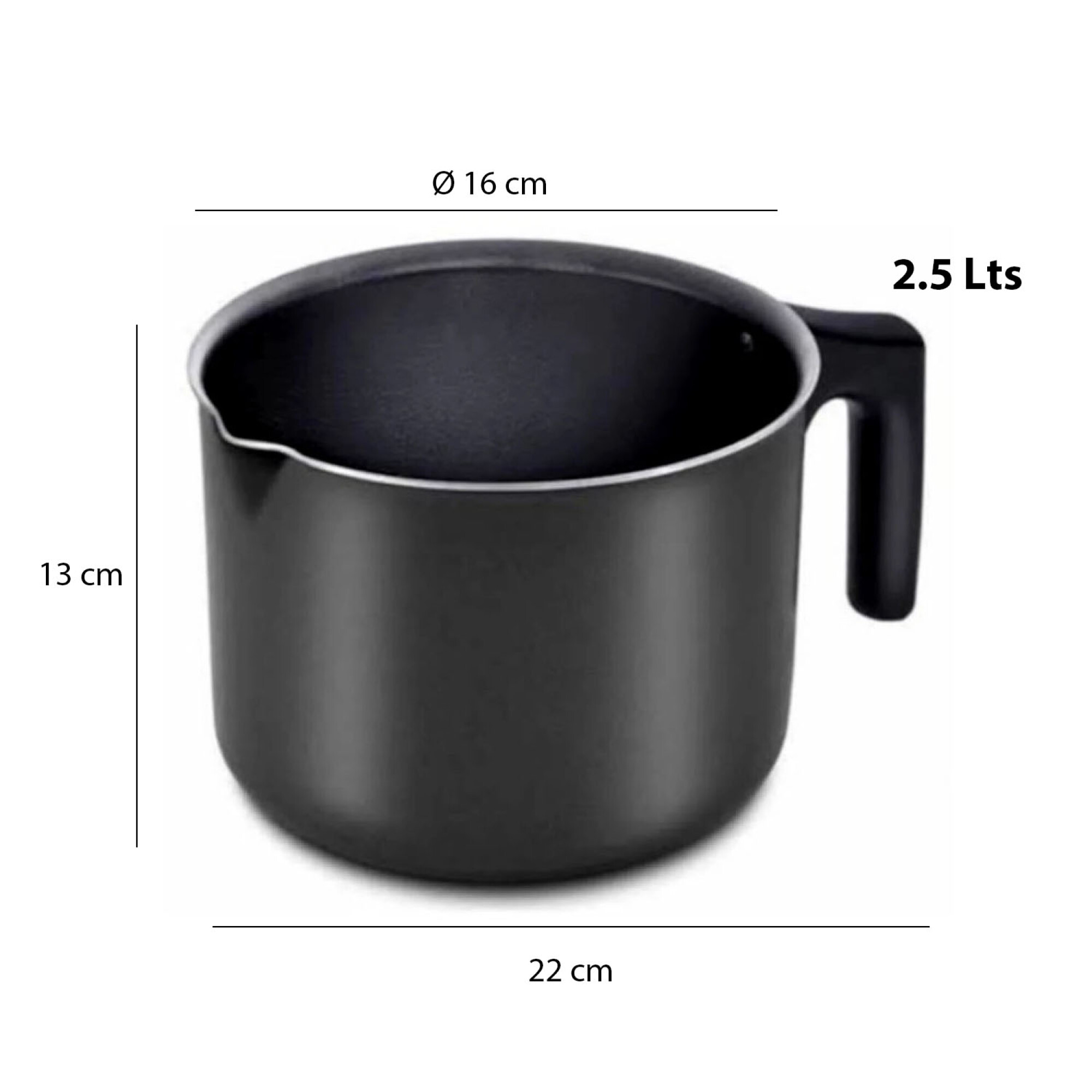 Hervidor Olla Antiadherente Ø16 y 2.5Lts Panelux Magnific - Grafito — HTS