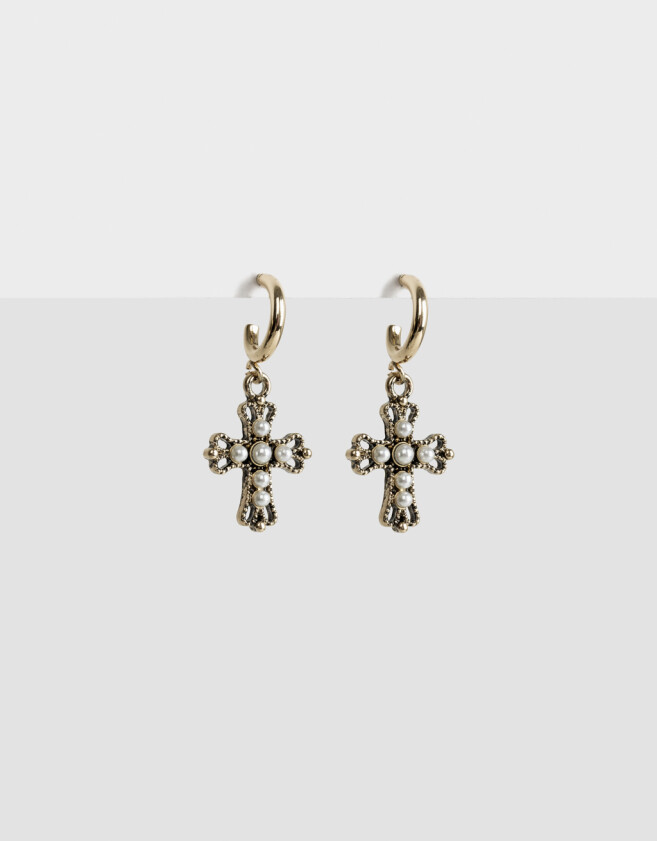 Aro Argolla Con Cruz — Todomoda