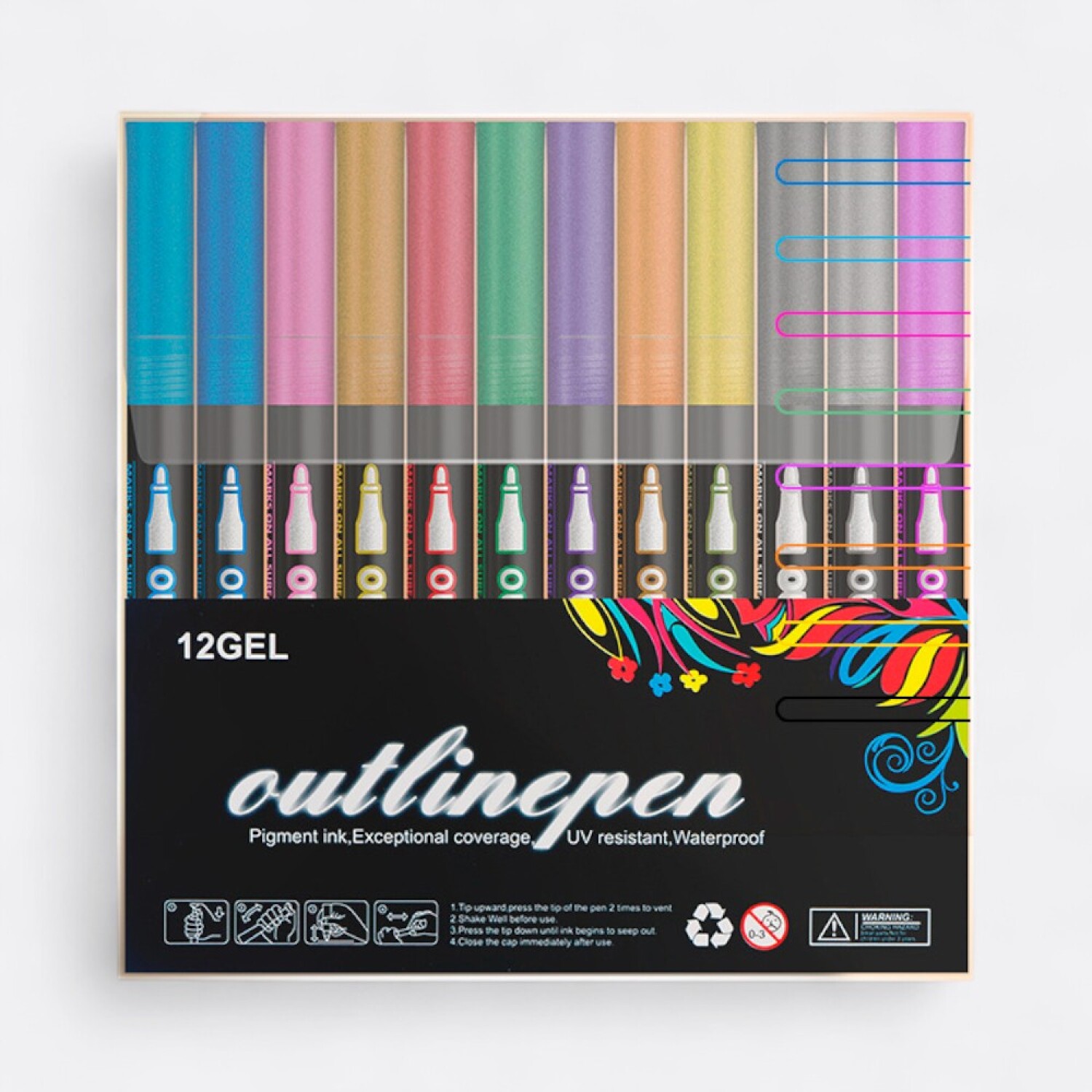 Set De Marcadores Metalizados x12 — Que Regalo