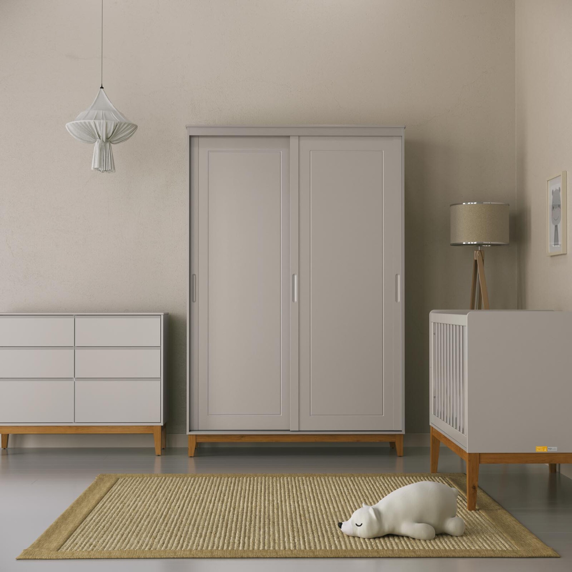 Placard Corre. Mdf Gris New Felicitas Kids — Divino