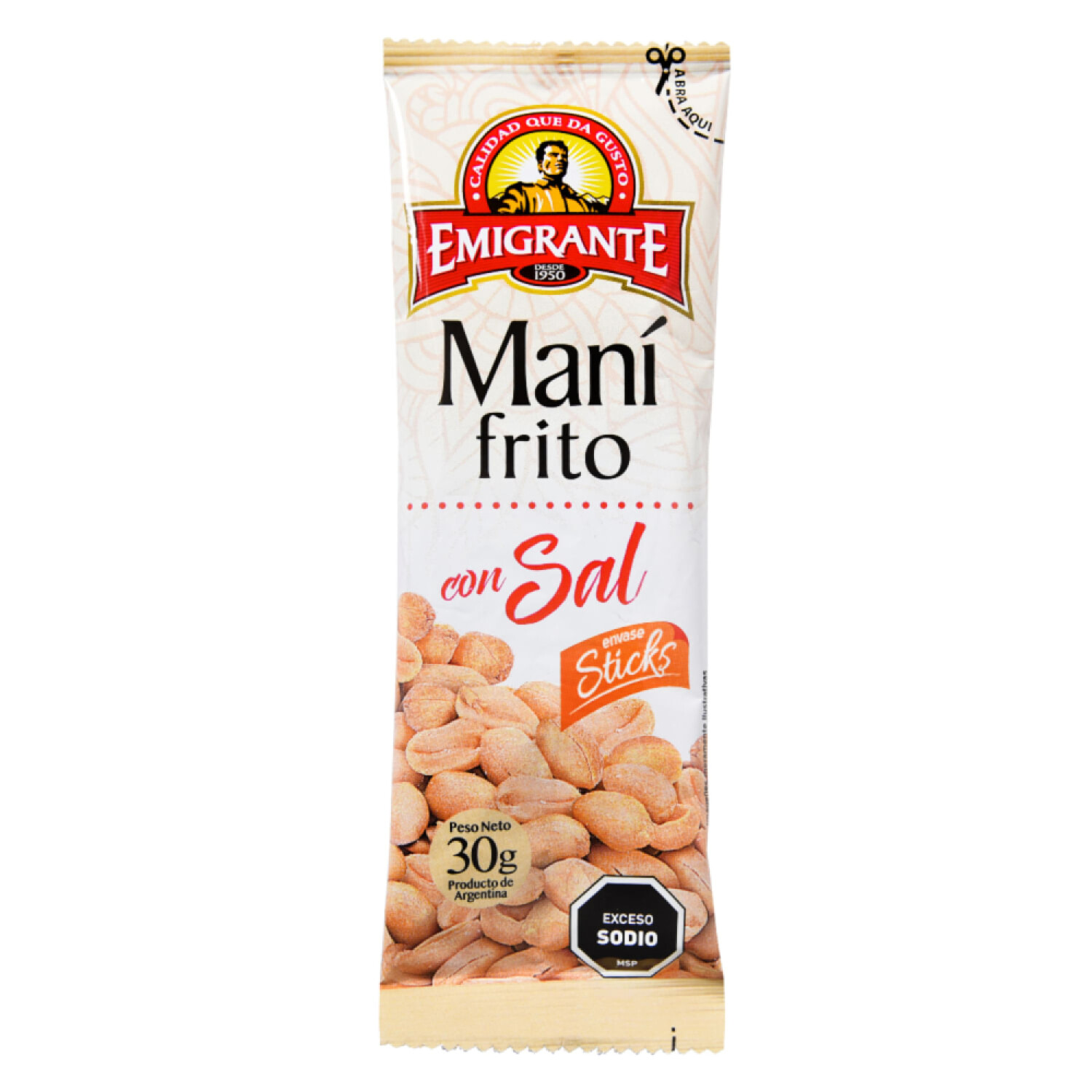 Stick de Maní Frito con Sal 30g — San Roque