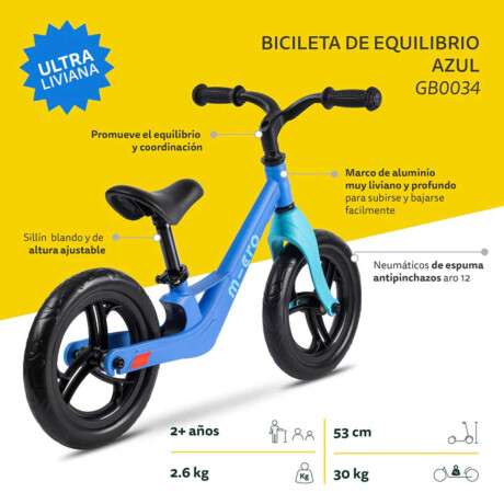 Bicicleta Micro Equilibrio Lite Sin Pedales - Celeste — Tienda Soy ...