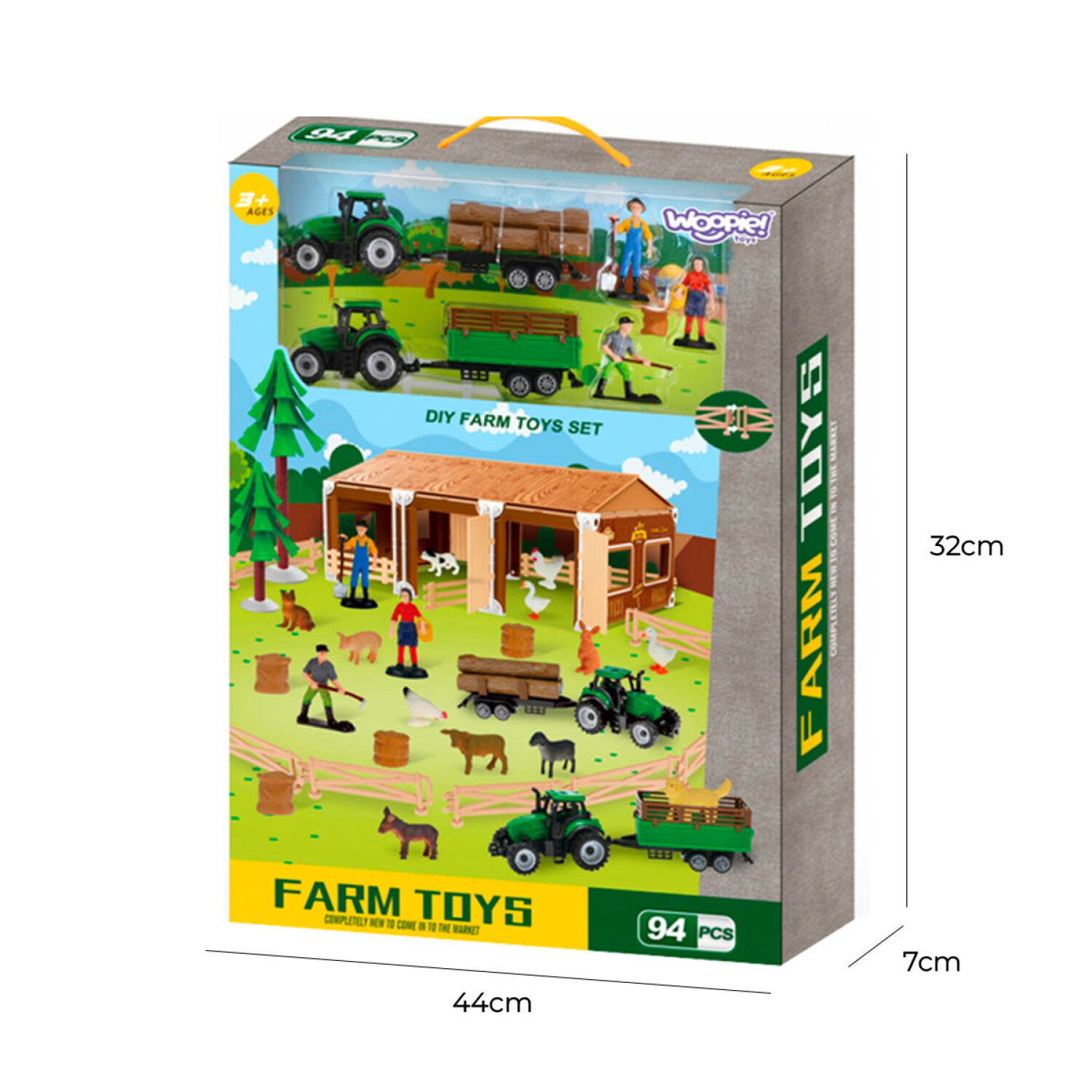 Set Granja Completa 94pcs Animales Tractor Juguete — El Rey del ...