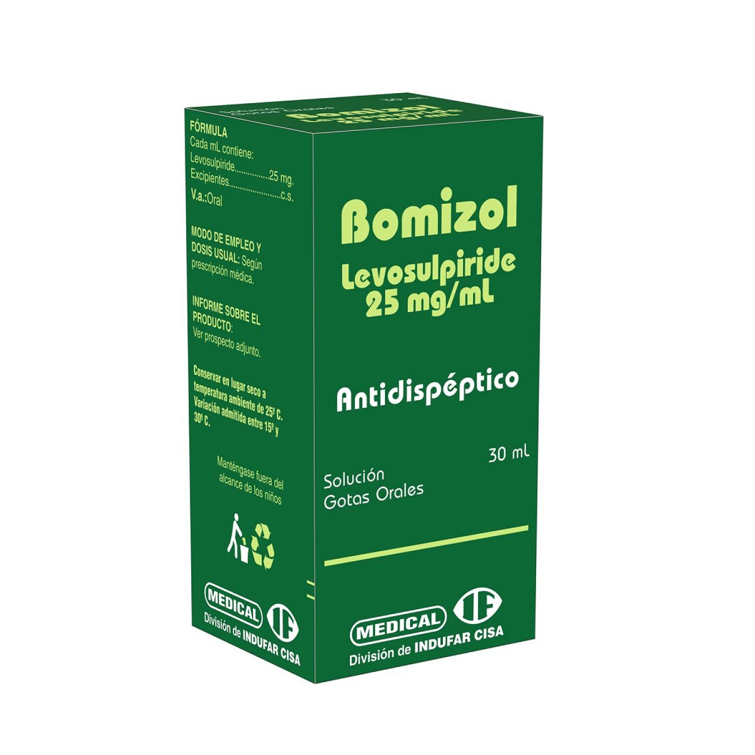 BOMIZOL 25 MG. GOTAS FRASCO X 30 ML. — Farmacenter