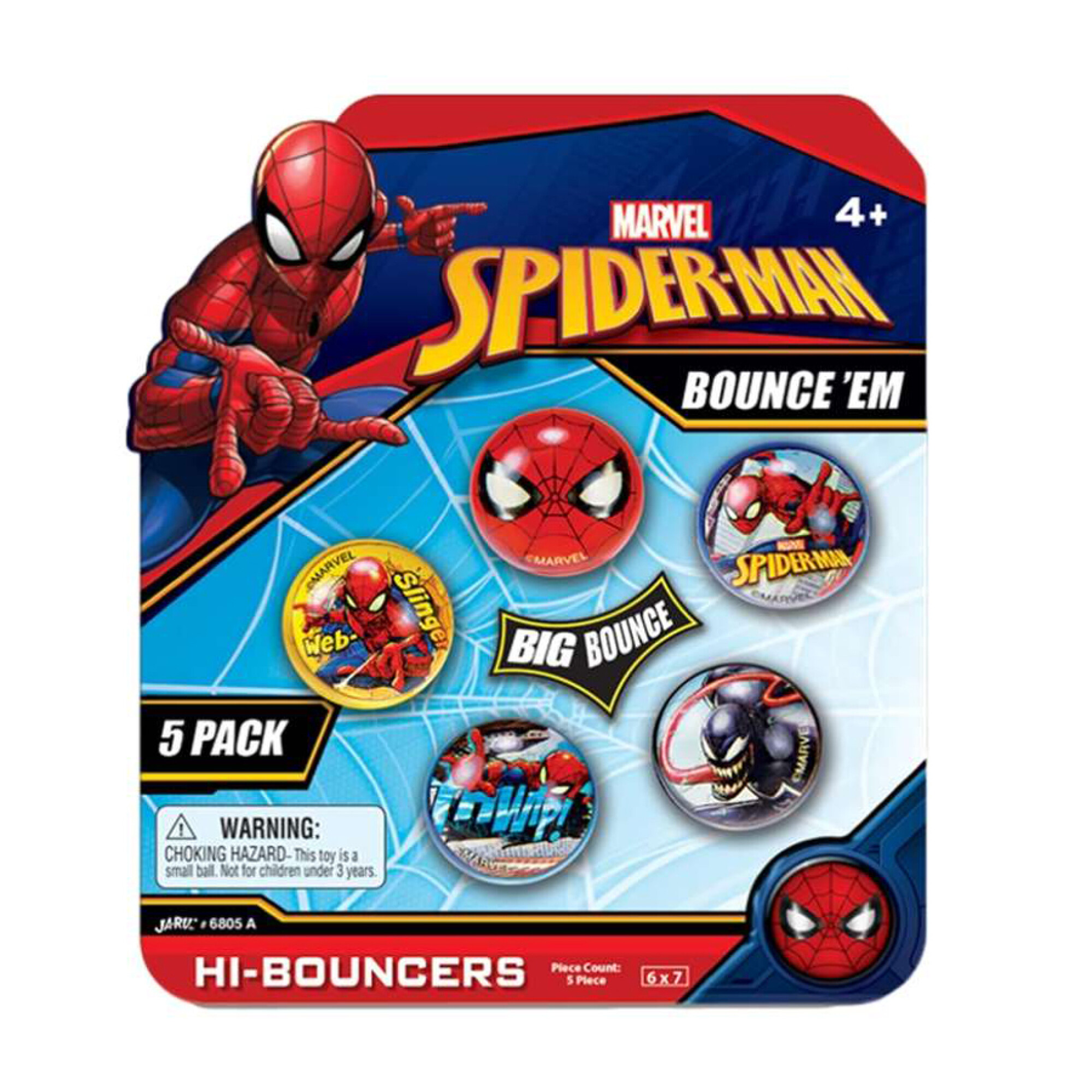 5 BOLAS DE REBOTE SPIDERMAN 6805A - VARIOS — Universo Binario