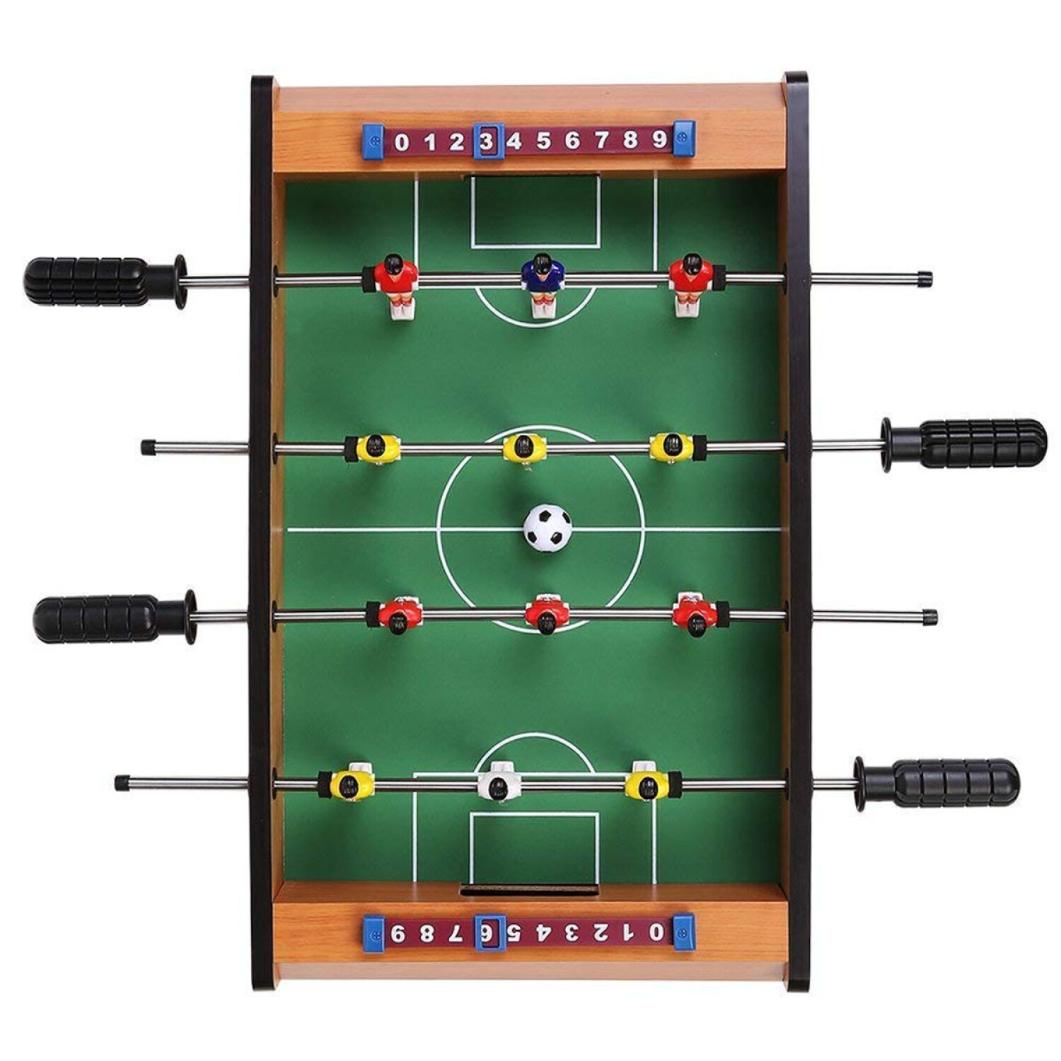 Futbolito Tablero Mesa Mni Metegol Juego Fútbol en Madera - Natural — HTS