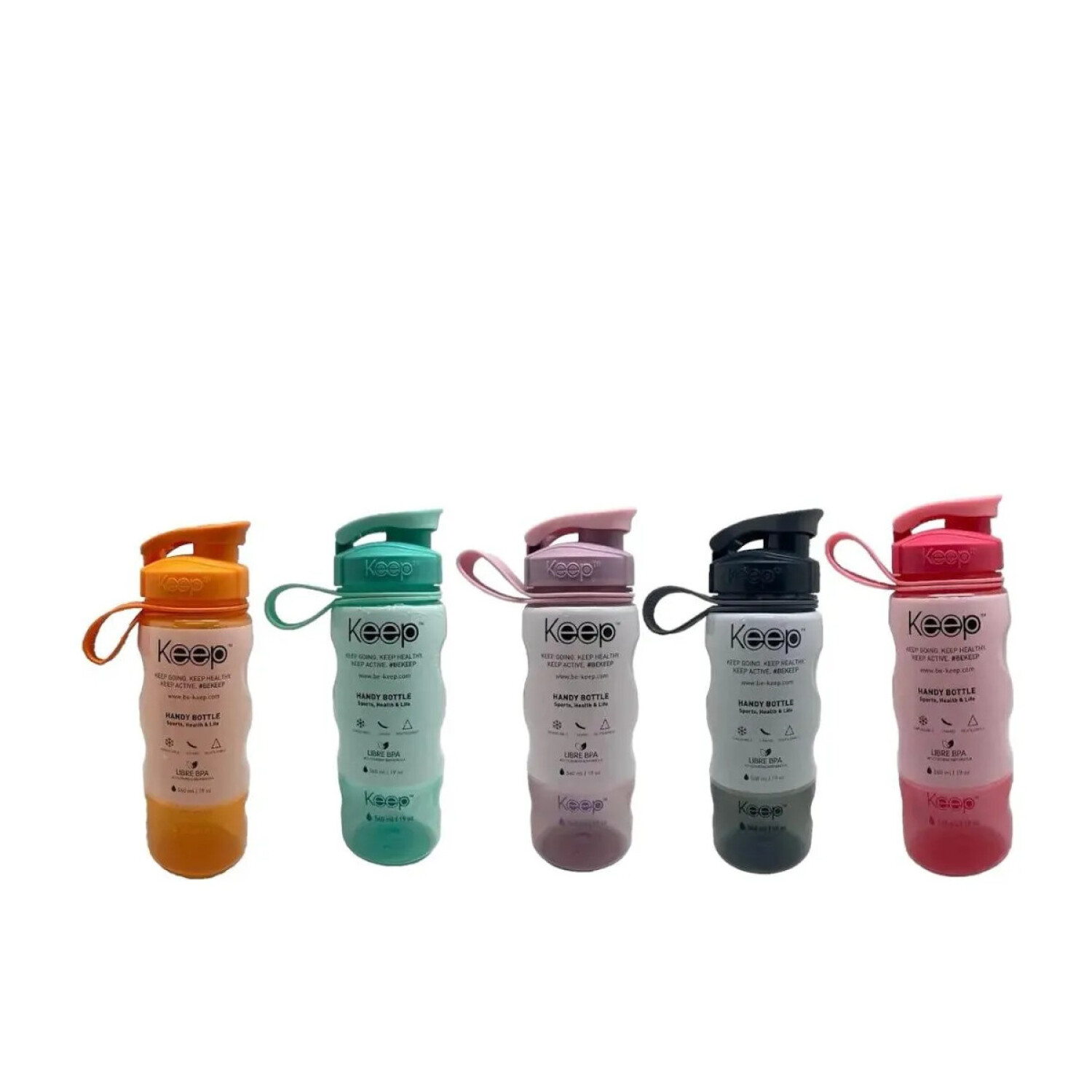 Botella Deportiva Plastica Keep 560ml - Negro — Bentancor Outdoor