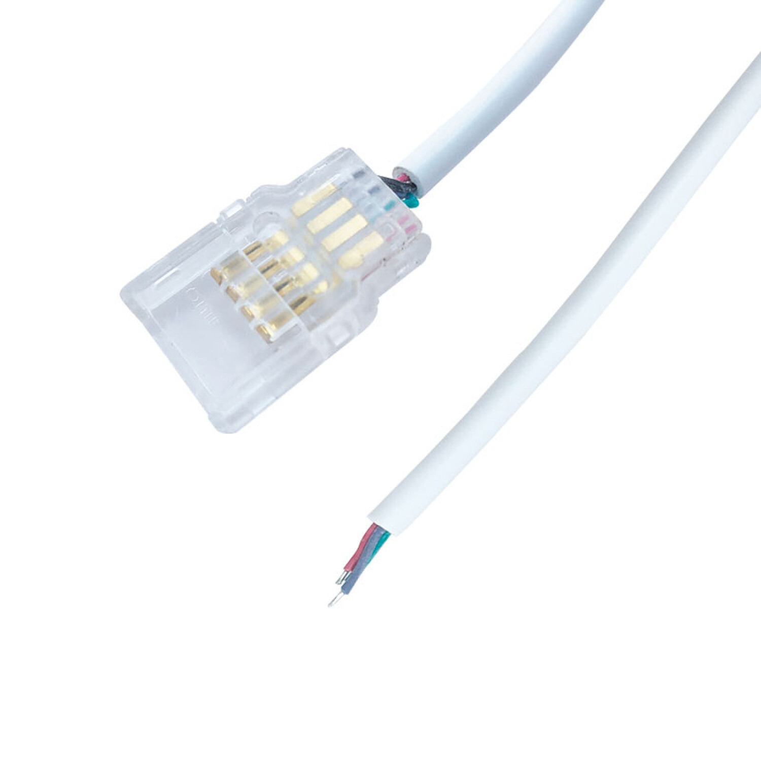Cable conector p/cinta LED RGB interior 4pin 10mm - ZU0610 — Fivisa
