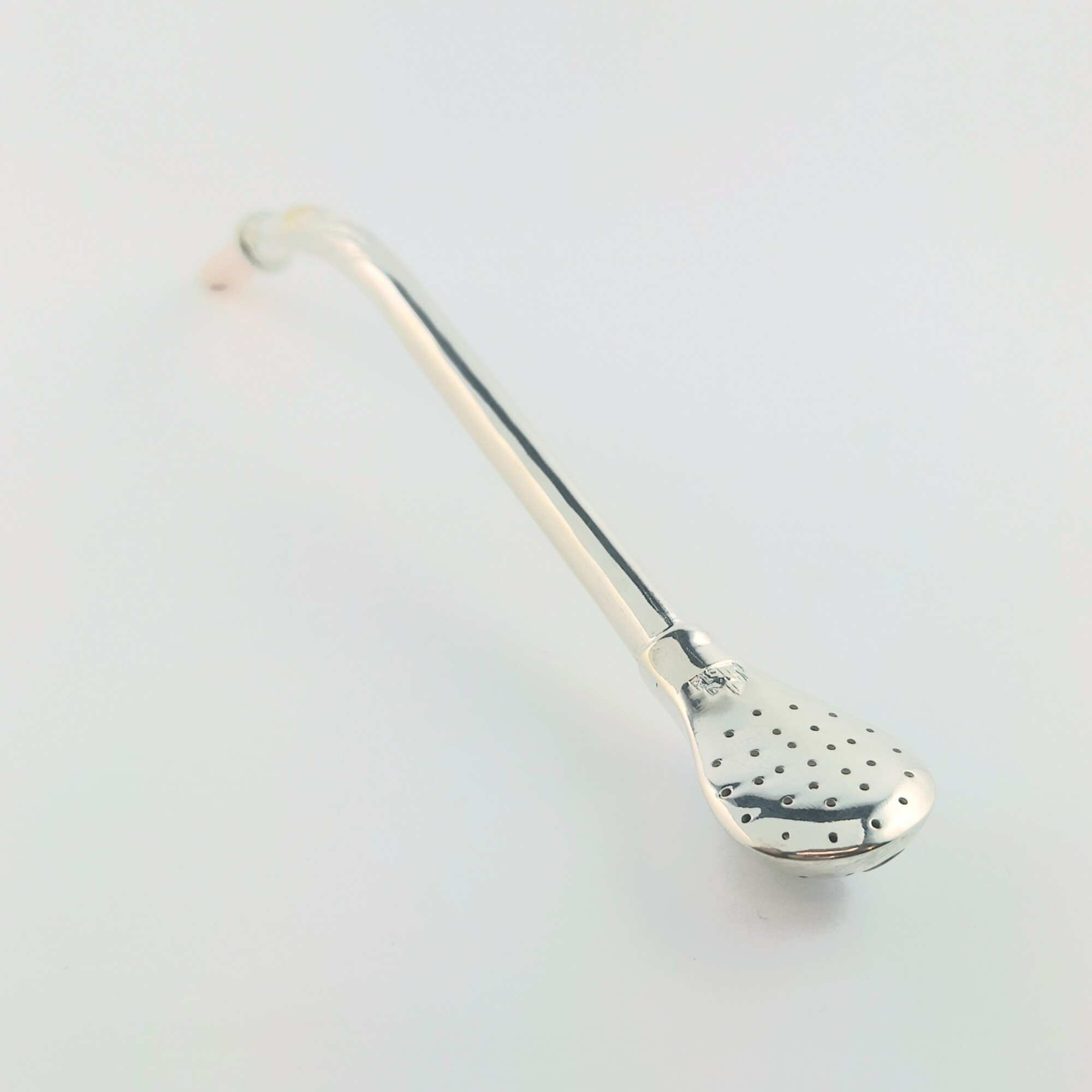 Bombilla de plata tipo criolla con boca y aplique en oro — Veroca Joyas