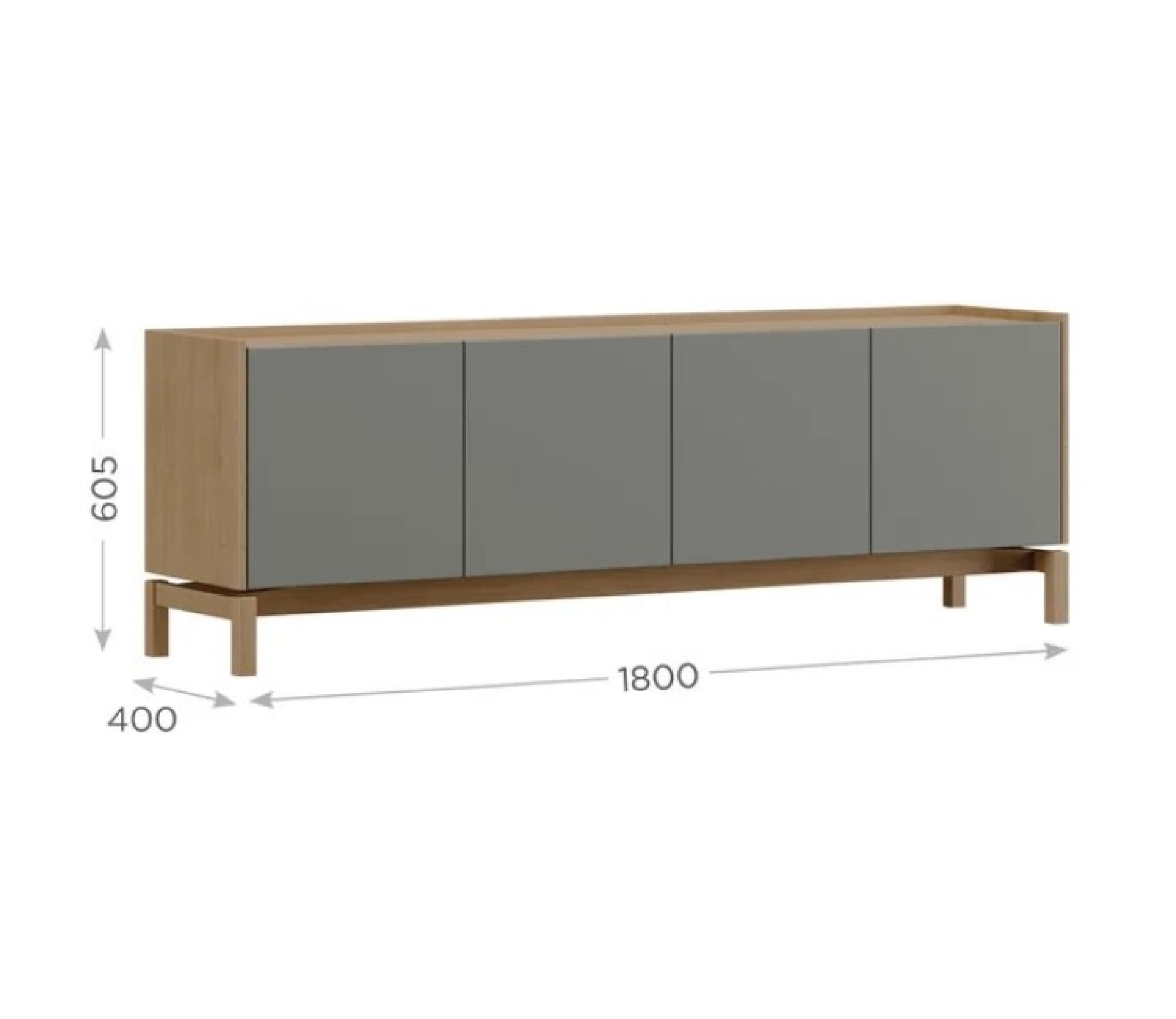 Rack Barcelona 2 Puertas 2 Cajones 1.80 2153vz — Albanes