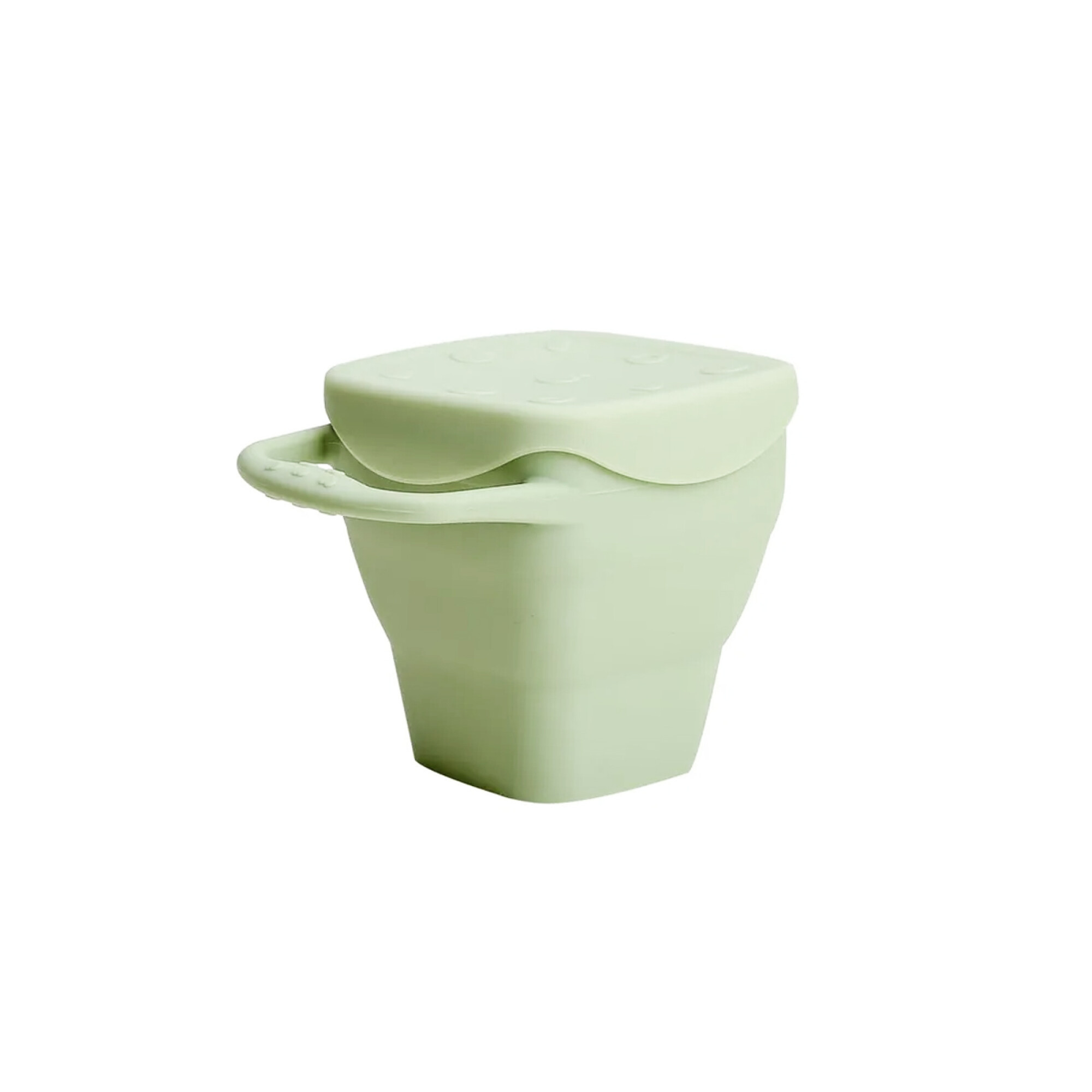 Porta snack de silicona con tapa - Verde — Mis Petates