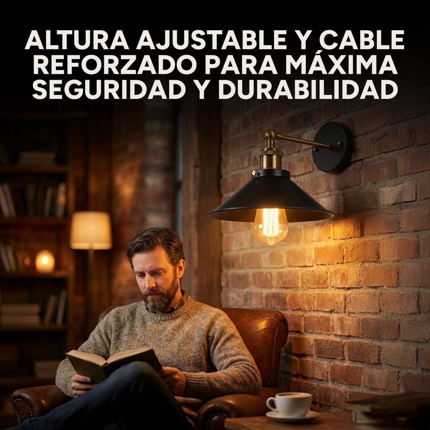 Porta Lampara Aplique Pared Techo Ajustable Vintage - Color Negro — Atrix