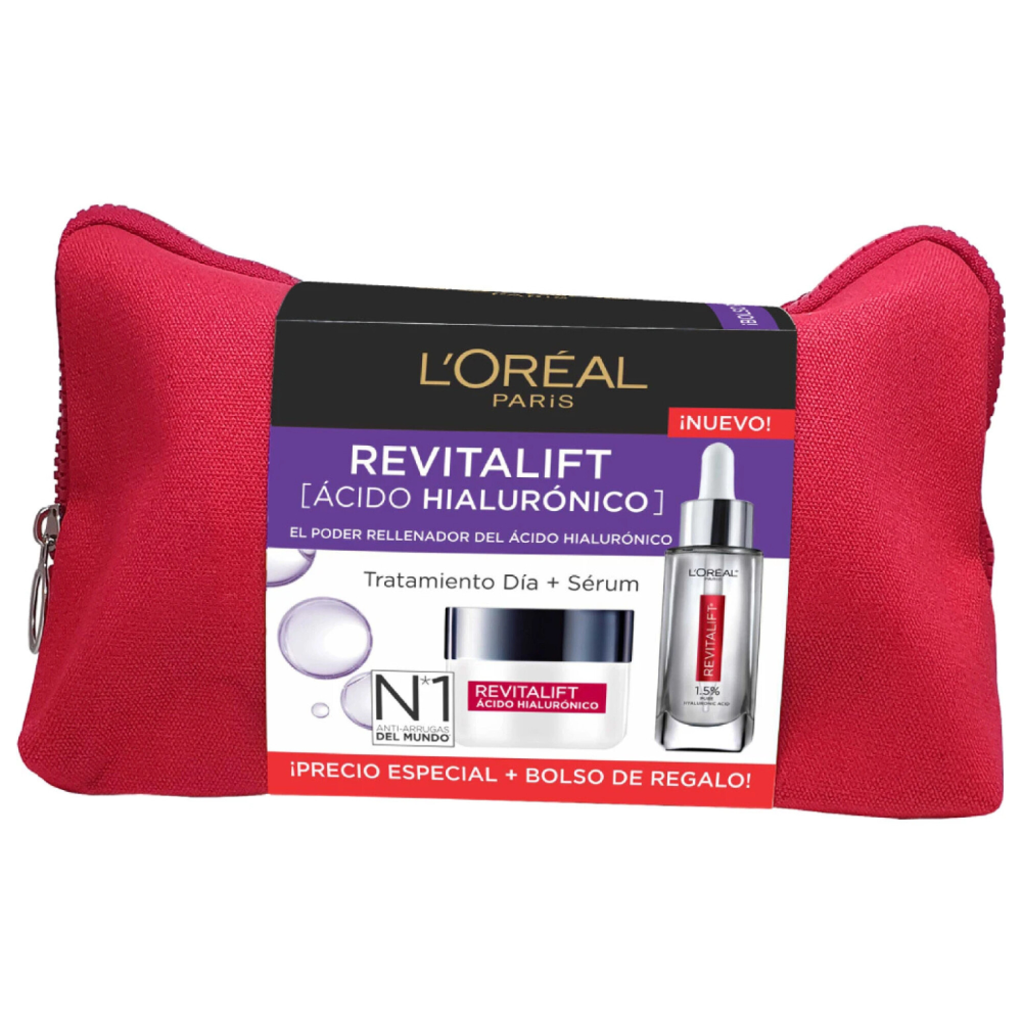 Crema L'Oréal Paris Revitalift Ácido Hialuronico Día 50ml + Serum 30ml ...