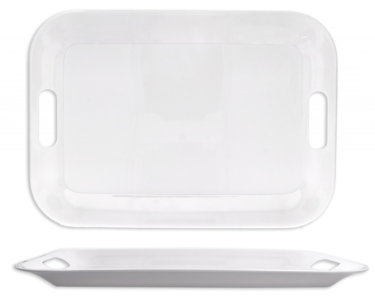Bandeja de melamina rectangular Linea Blanca — El Clon