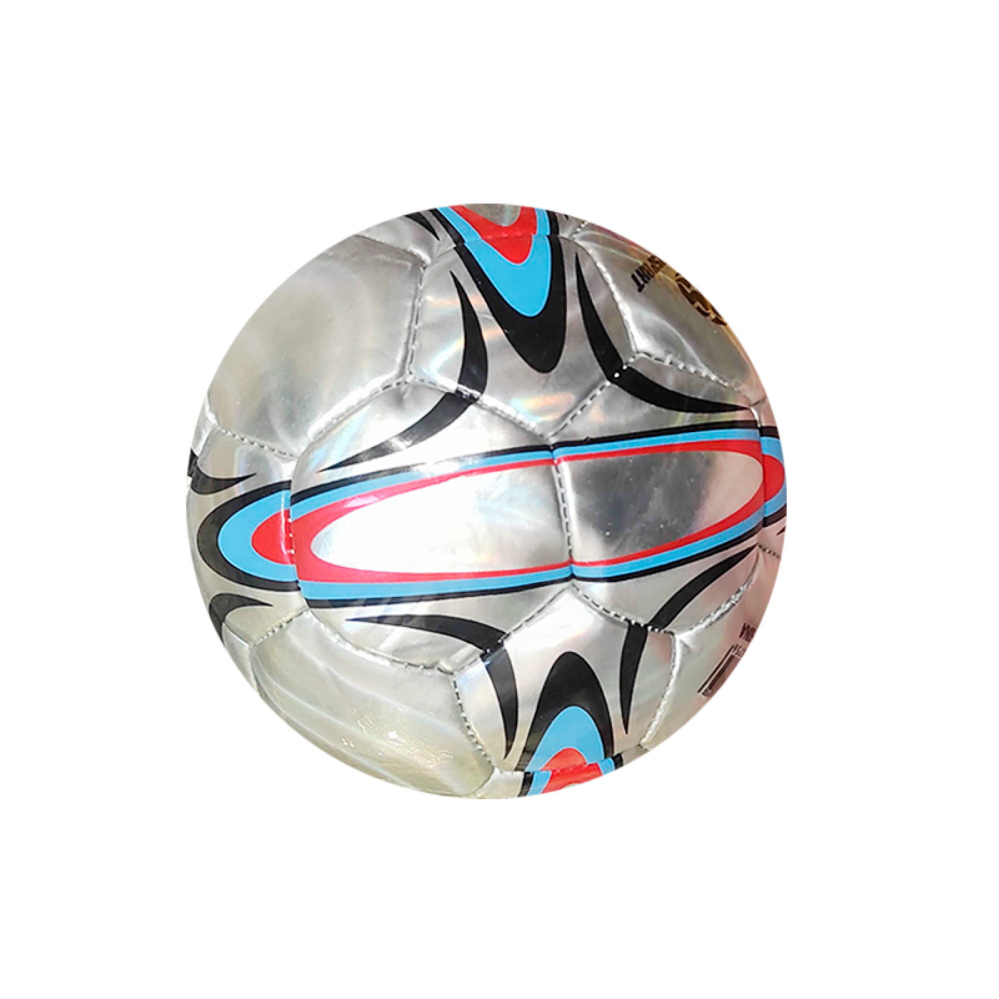 Pelota De Futbol Brillante Grande - Plateado — Que Regalo