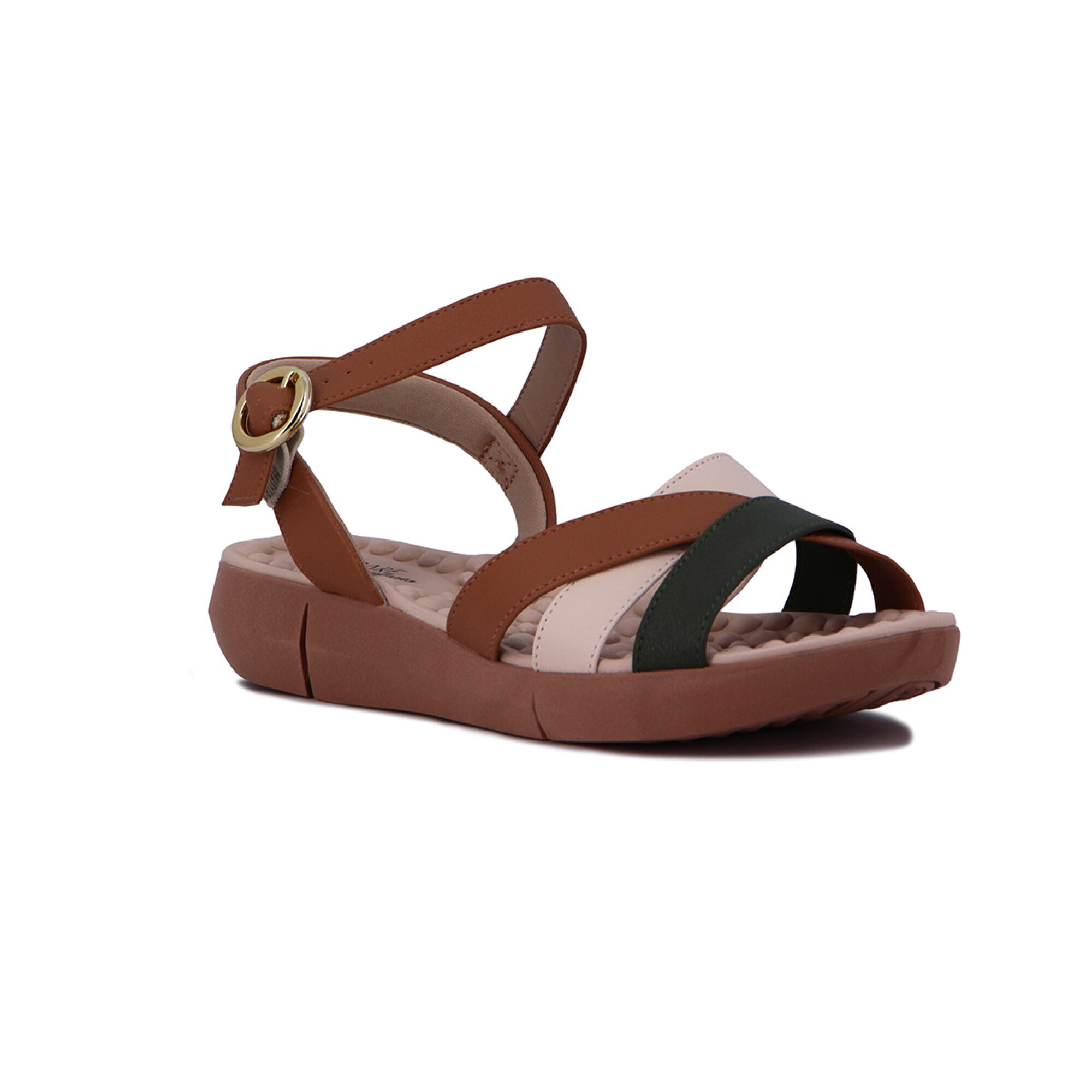 Modare Sandalia C/tiras Cruzadas Y Hebillas - Crema-camel — Macri