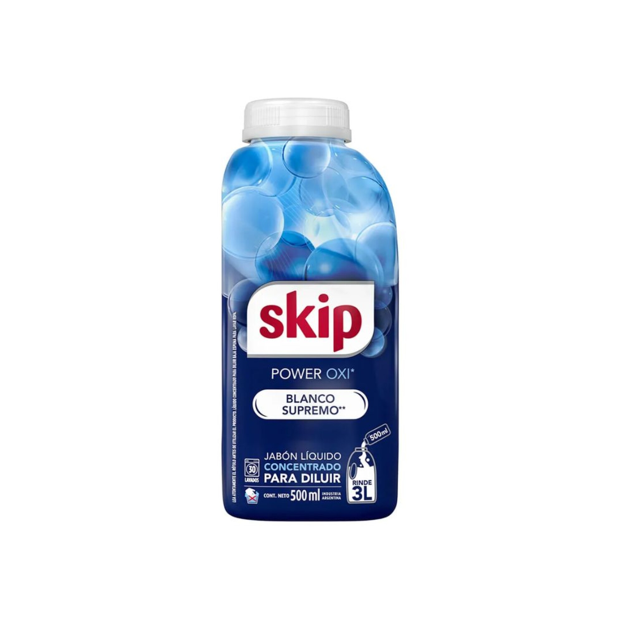 JABON LIQUIDO SKIP P/DILUIR 500ML POWER OXI AZUL — Suchina