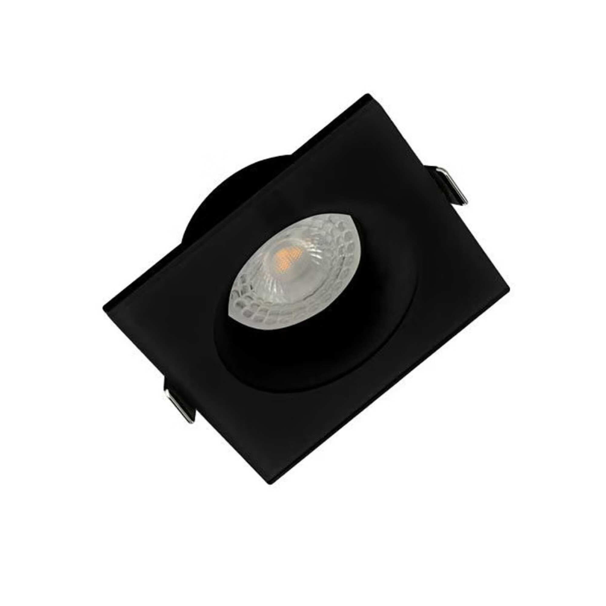 Aro Empotrable Fijo Cuadrado Negro Mate Montana — Serlux