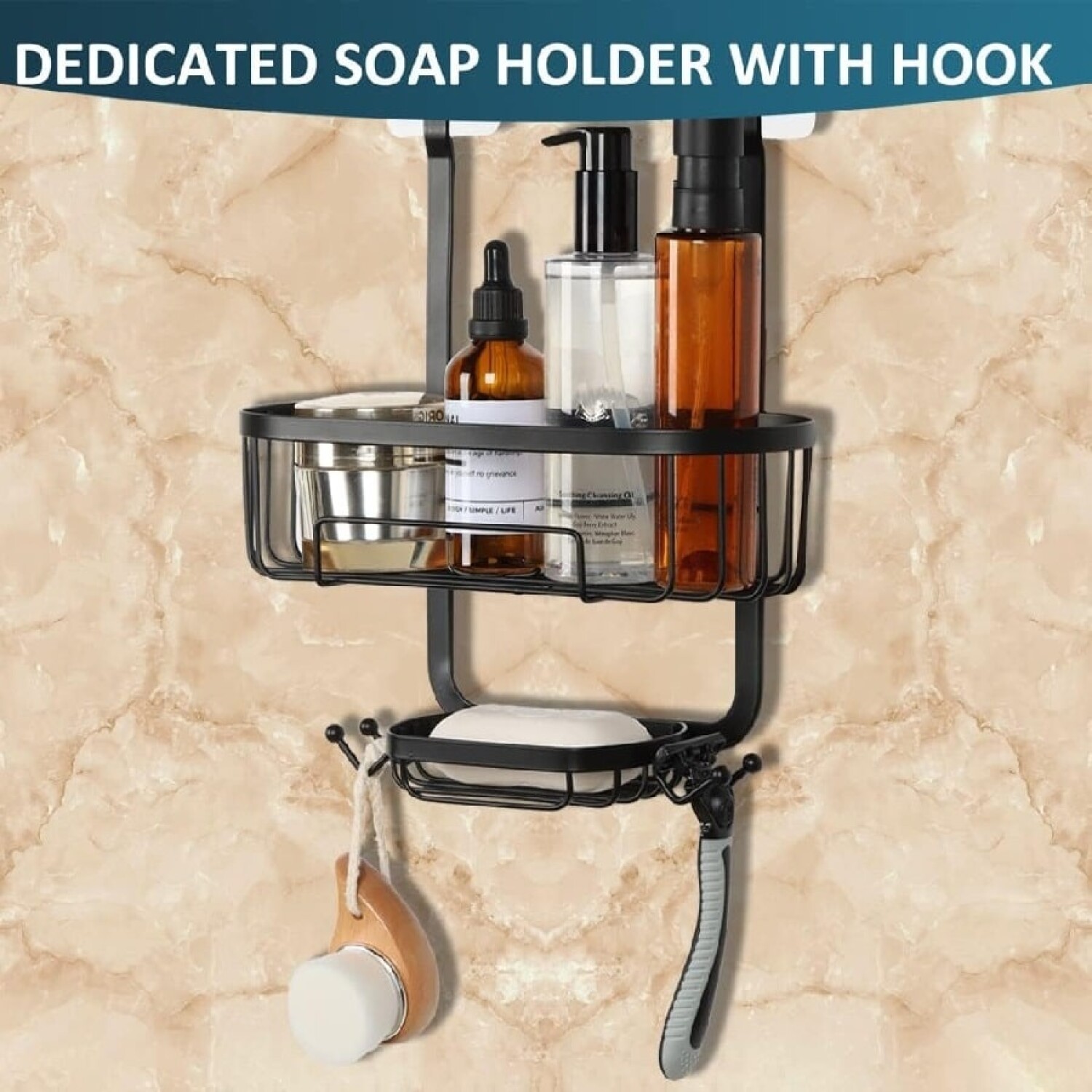 Estante organizador de ducha colgante de 2 niveles — Buho Store