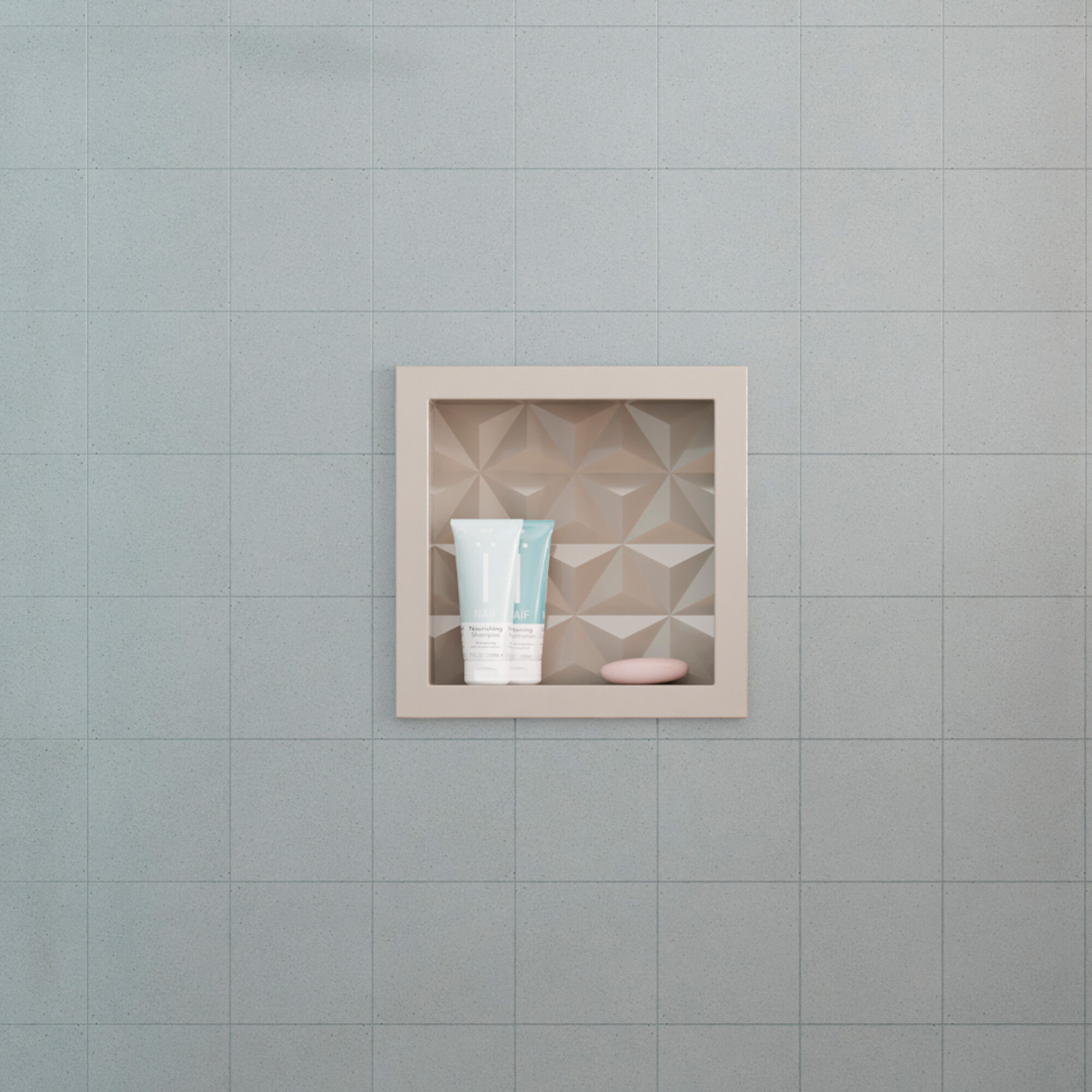 Nicho De Empotrar Para Ducha Marmol Sintetético 30x30 Cm Beige — Castro