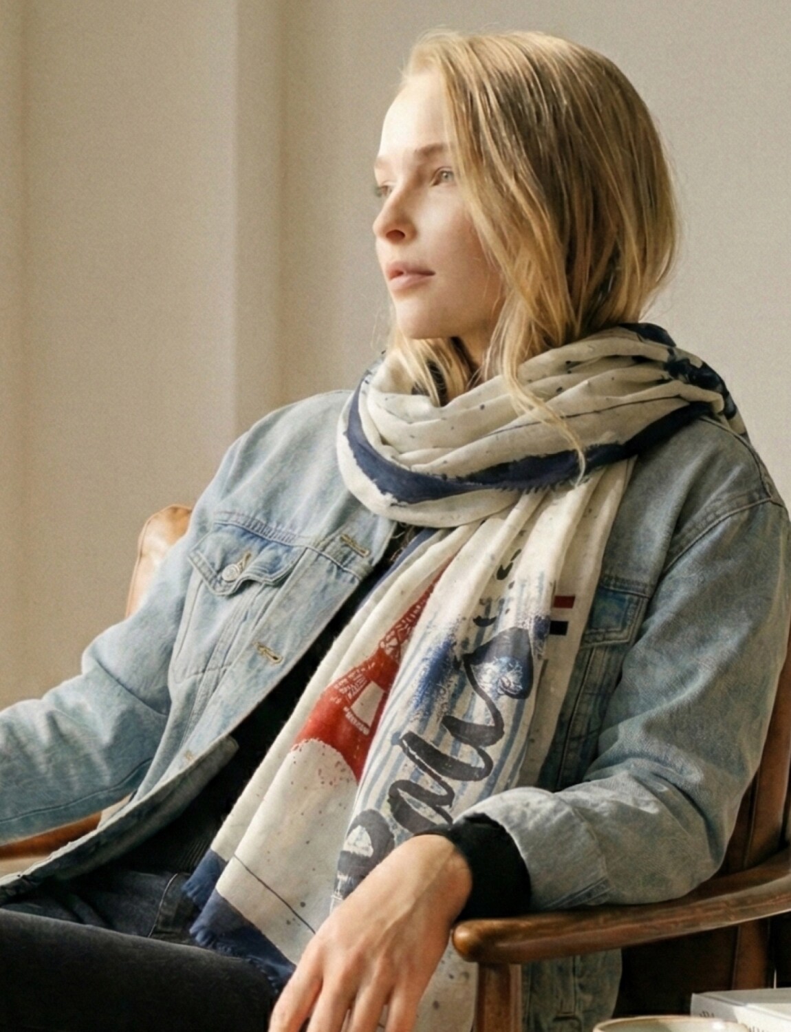 Pashmina Paris - Azul/blanco — LA OPERA