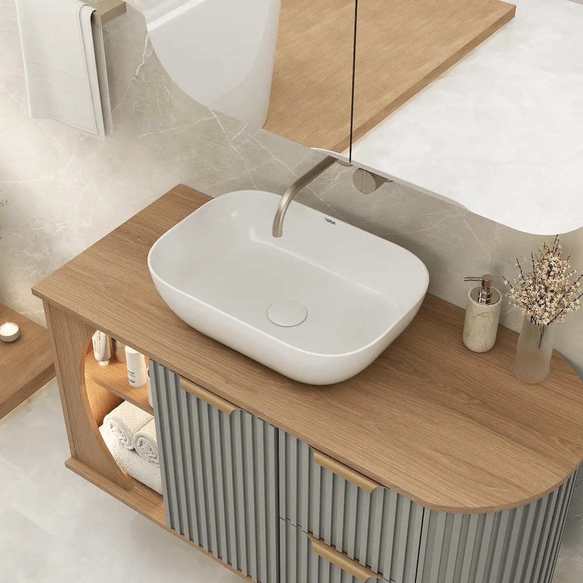 Gabinete Suspendido Modelo Tereza Cristina 100 - Color Catedral C ...