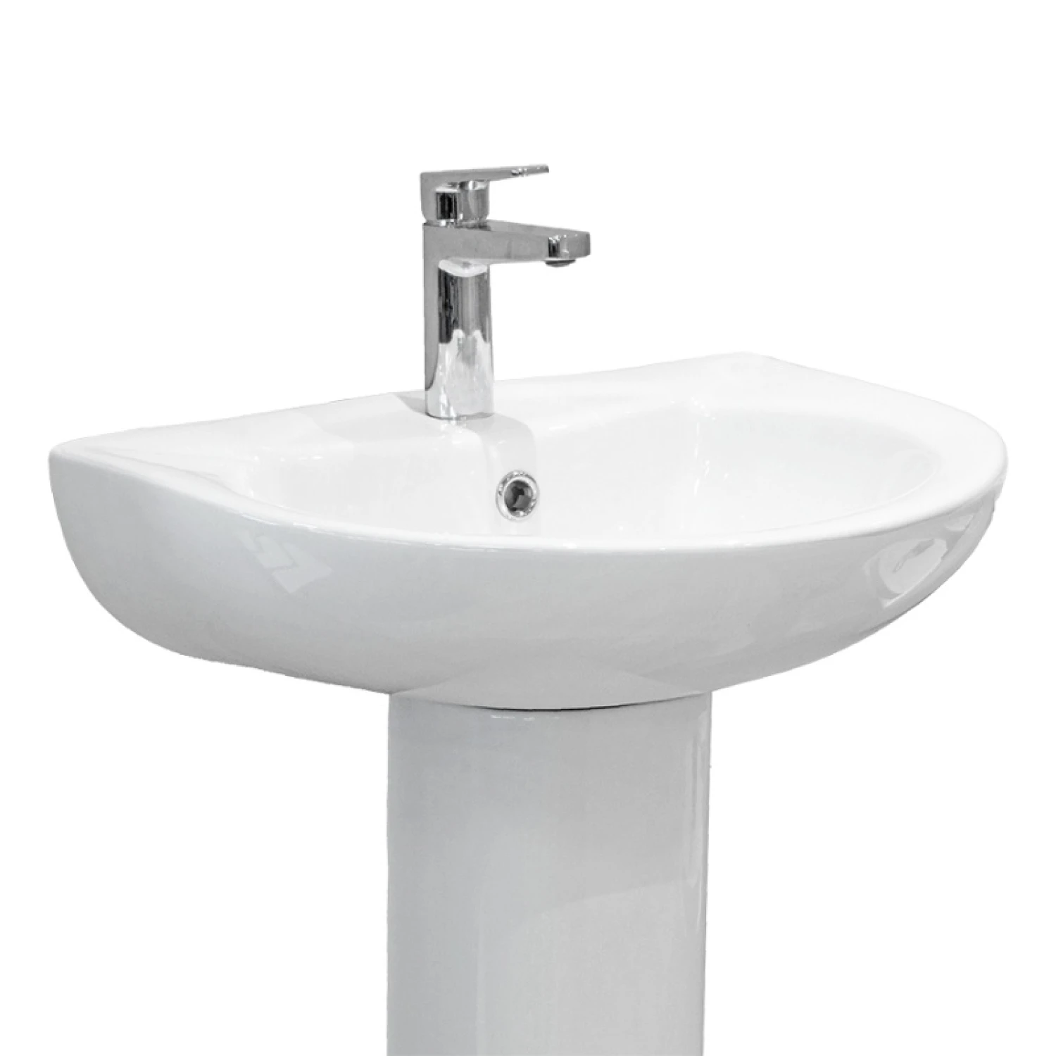 Lavatorio 1 Agujero Modelo Klein Color Blanco — Castro