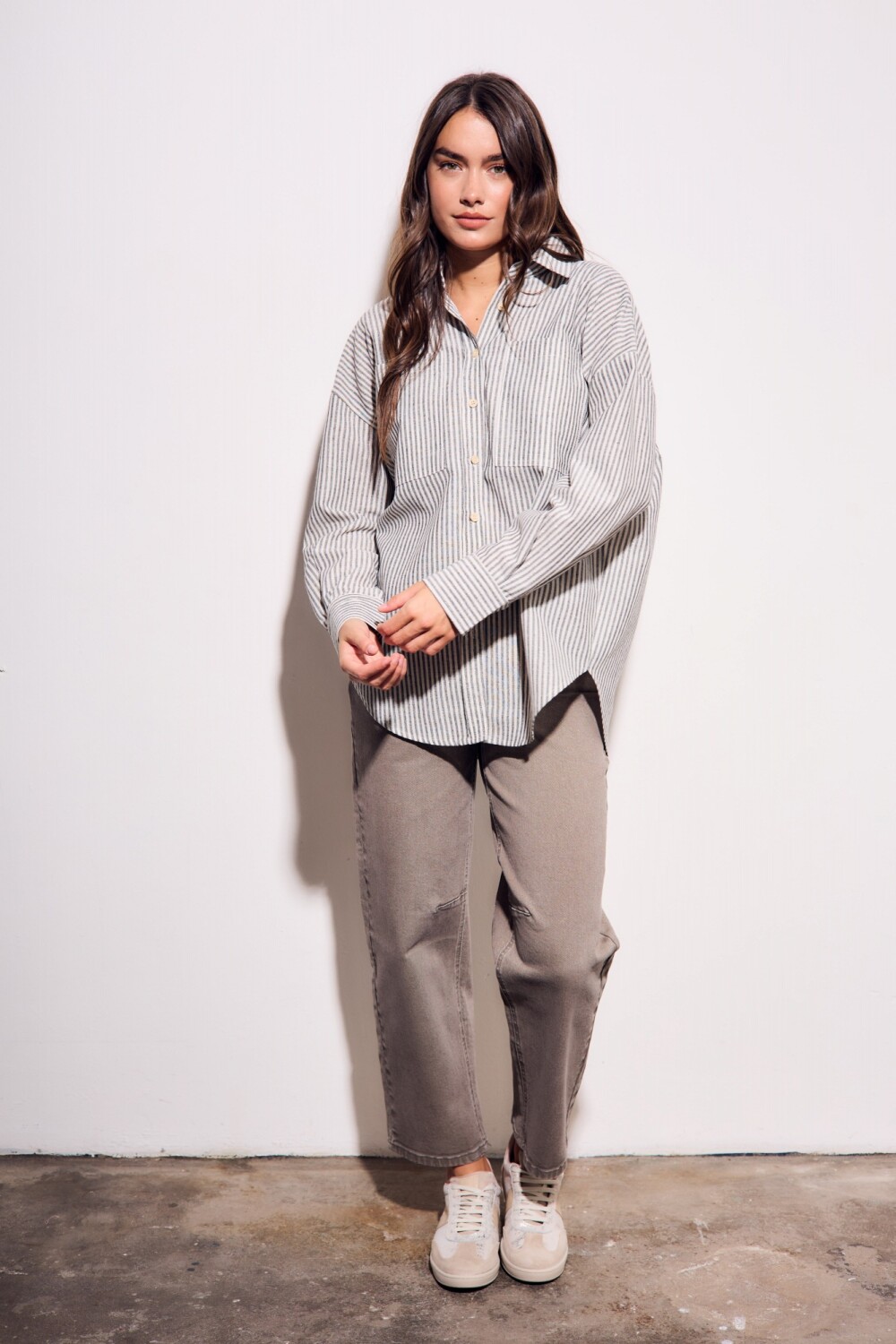 Camisa Rayas - Gris — Lemon