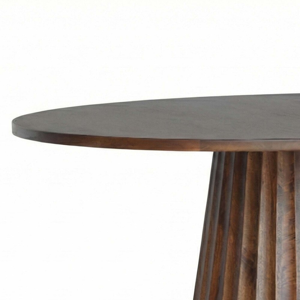 Mesa De Comedor Madera-de-mango Marron Román — Divino