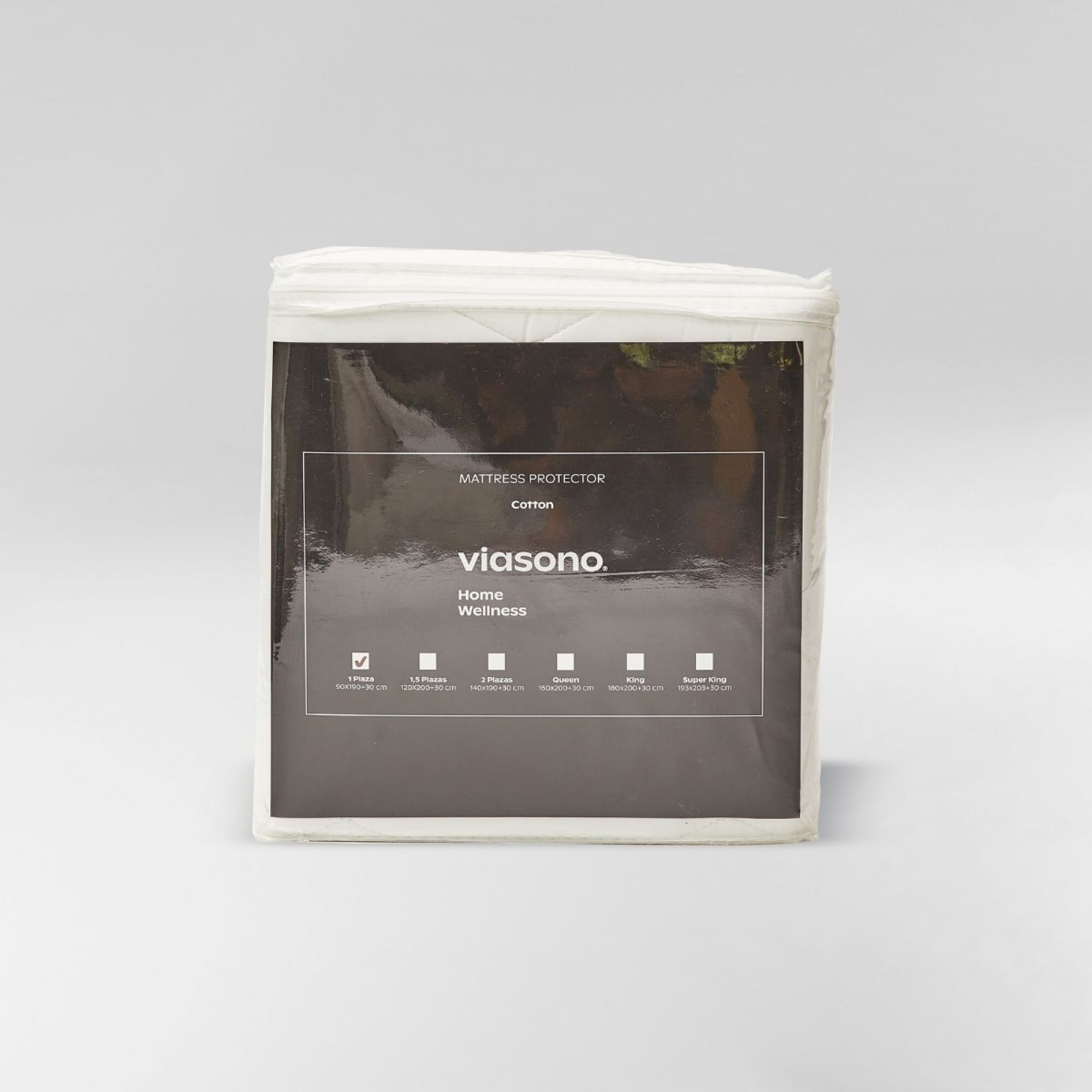 PROTECTOR COLCHÓN COTTON/POLIESTER 1 PLAZA — Viasono