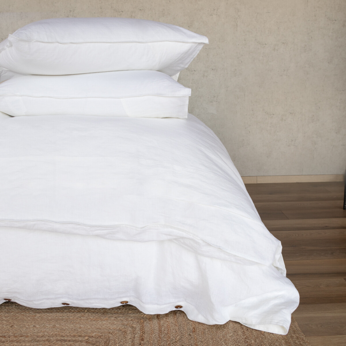 FUNDA DE DUVET FRENCH FLAX LINEN Blanco - KING — Viasono