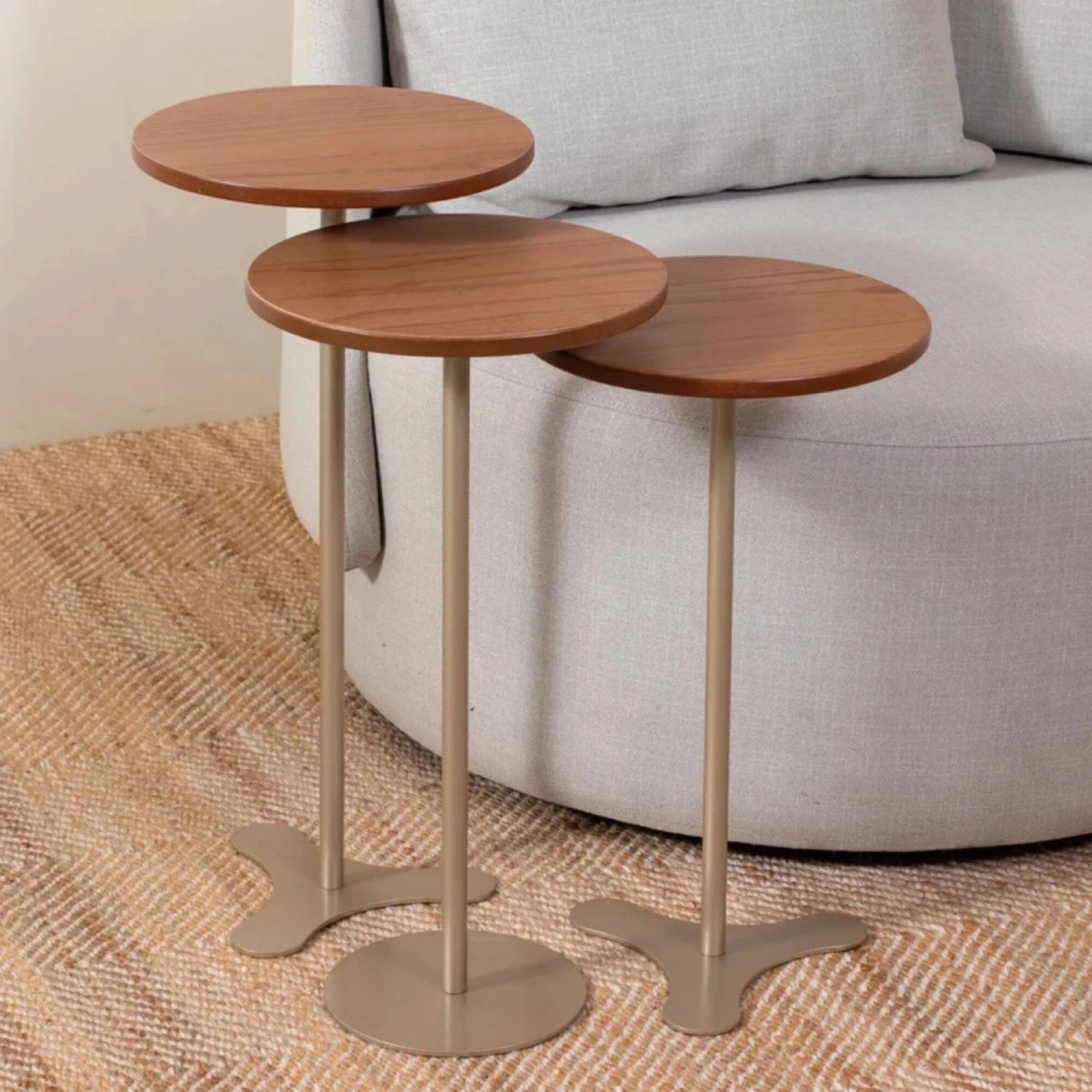 Conjunto de mesas Laterales - ORB Canela — Rustico Hogar