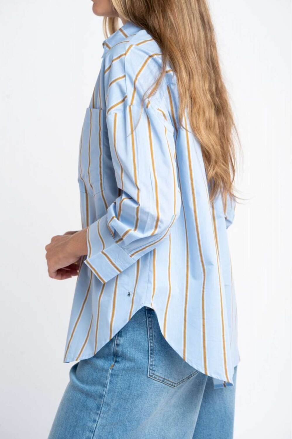 Camisa Rayada - Azul — Tienda Soy Santander