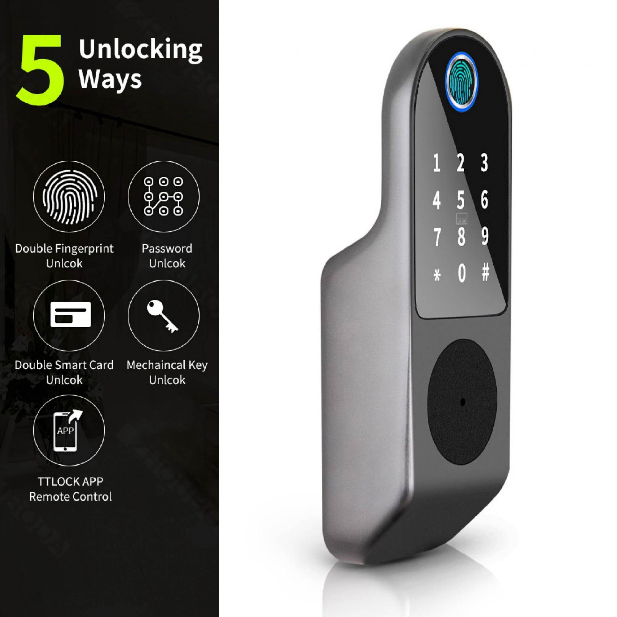 Cerradura Smart Wifi SM-EA1 con Lector de Huella — Universo Binario