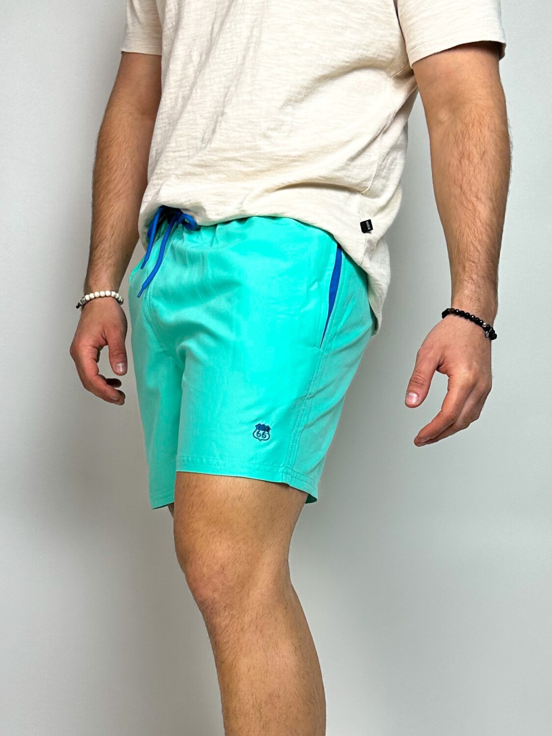 Short de baño liso Aldo - Menta — Route 66