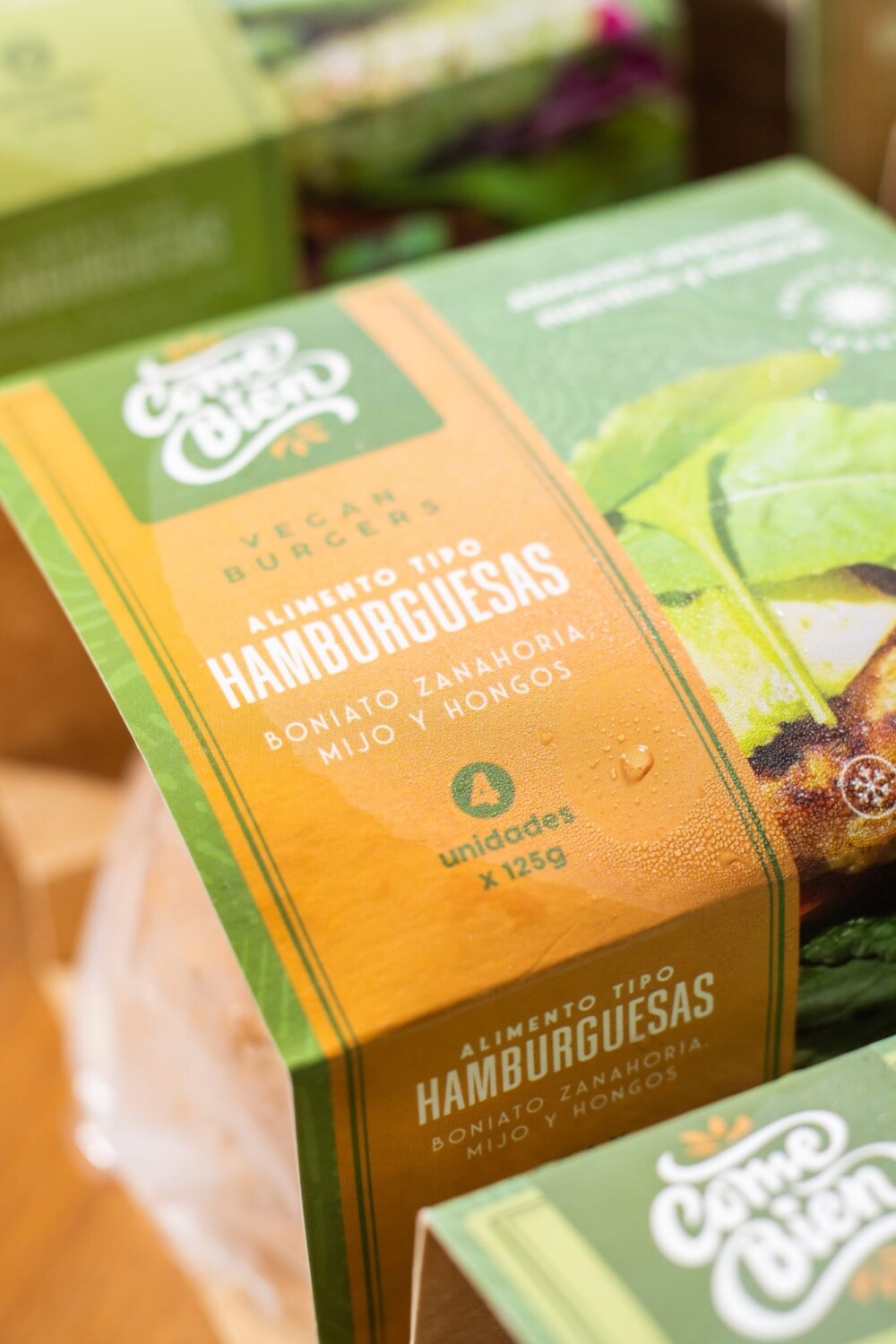 HAMBURGUESAS DE BONIATO, ZANAHORIA, MIJO Y HONGOS X4 — Hola Congelados