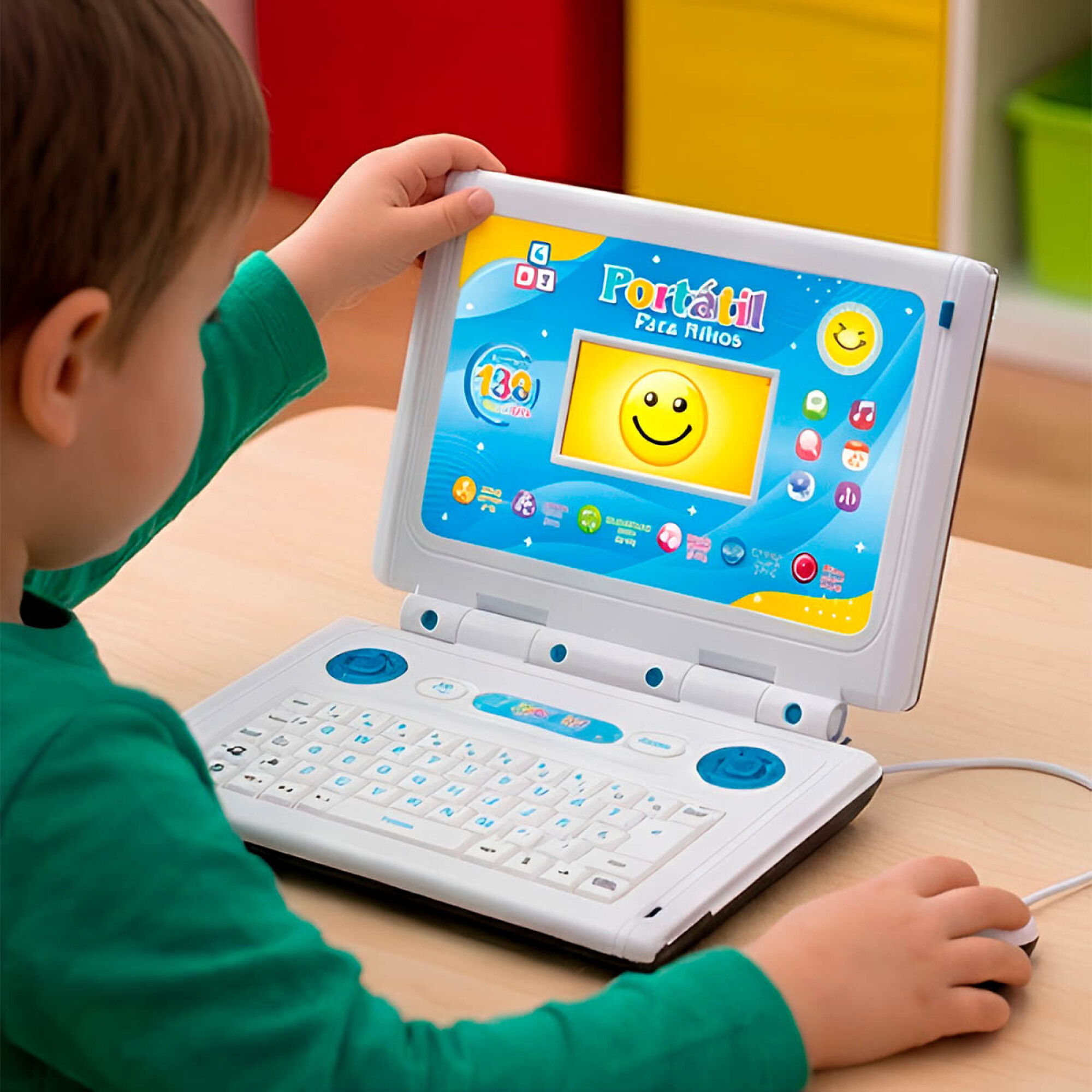 Computadora Laptop Infantil Educativa En Español - Azul — El Rey del ...