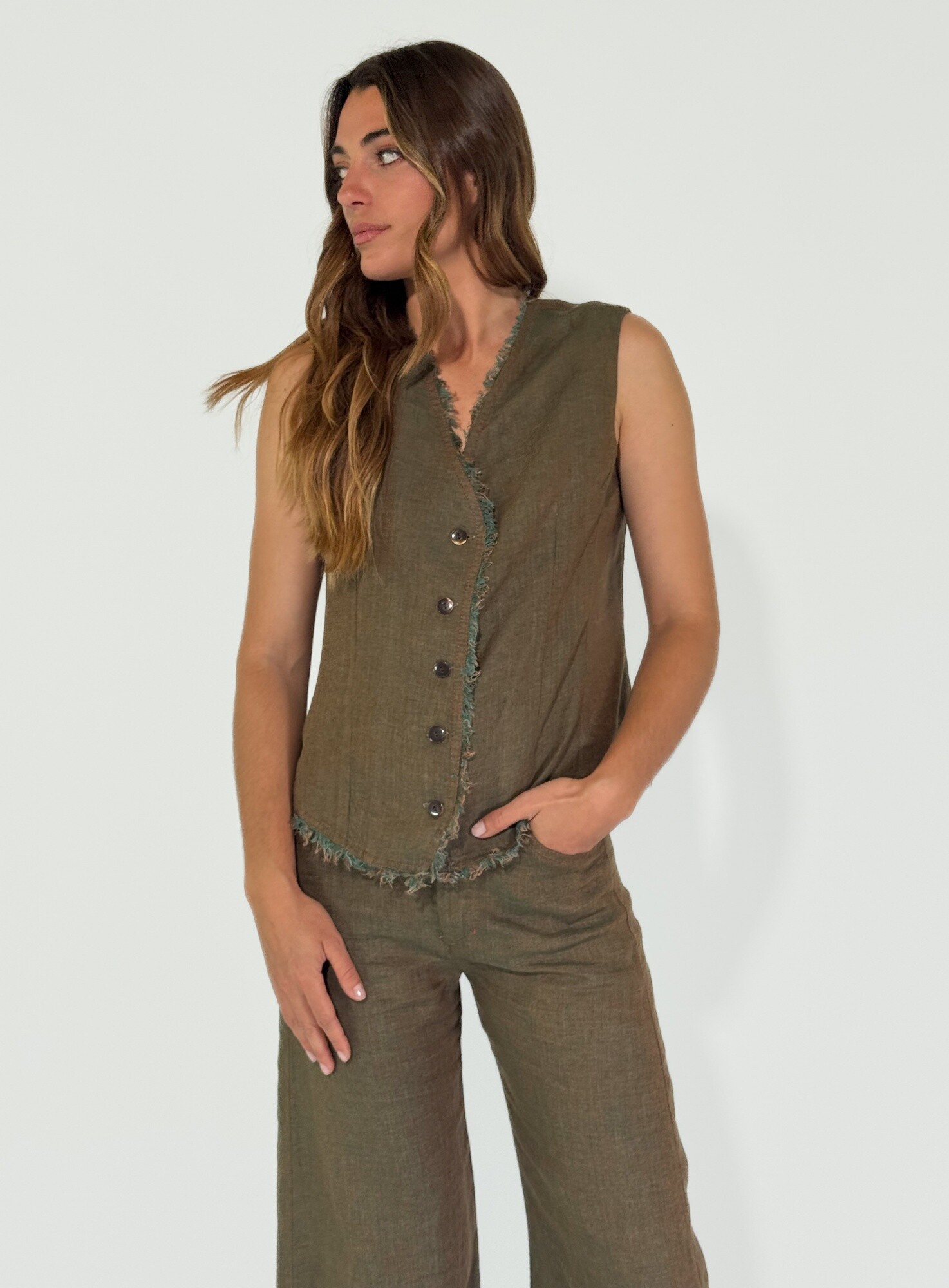 CHALECO TEODORA - VERDE — Panthai