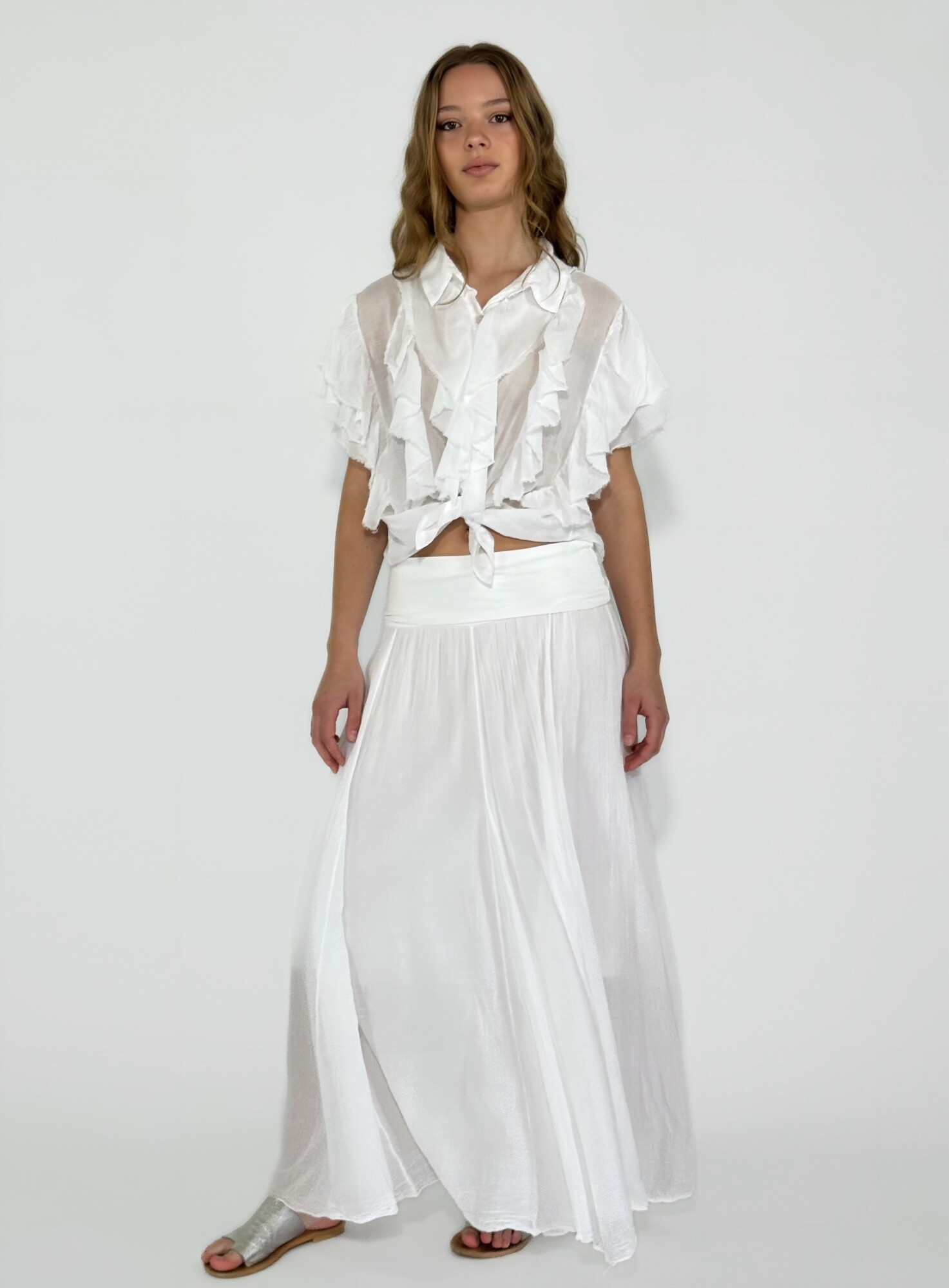 POLLERA BRENTA - BLANCO — Panthai