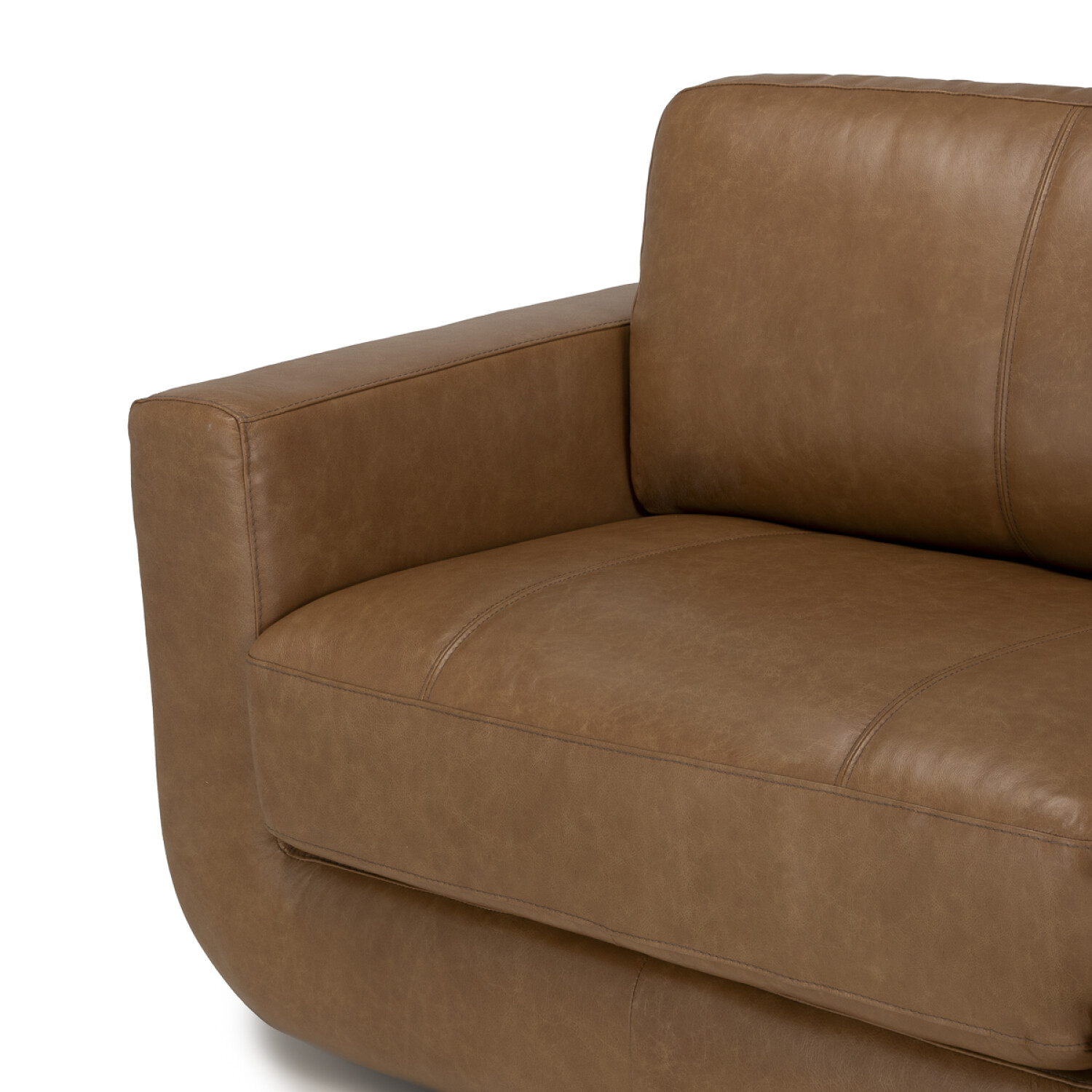 Sofá Copan - Cuero Advanced - 3 cuerpos - Mostarda — NYR Uruguay