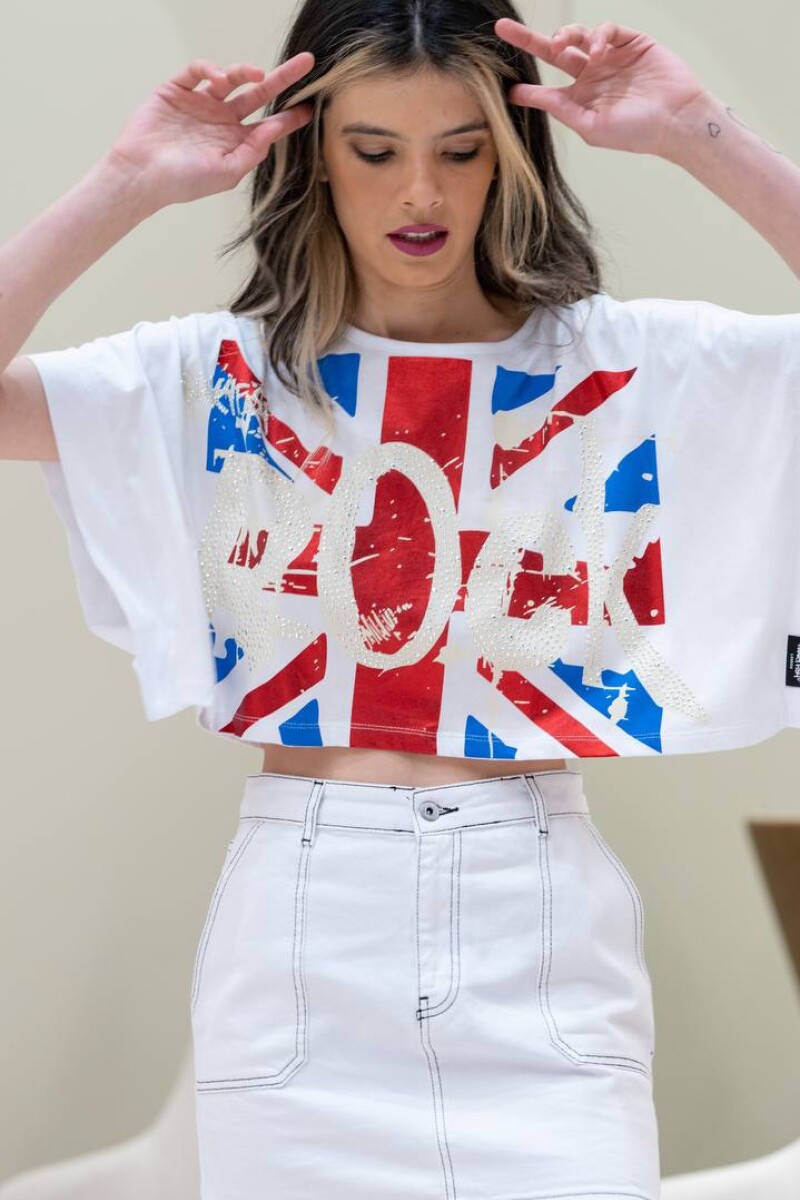 Remera crop Rock - Blanco — Tits