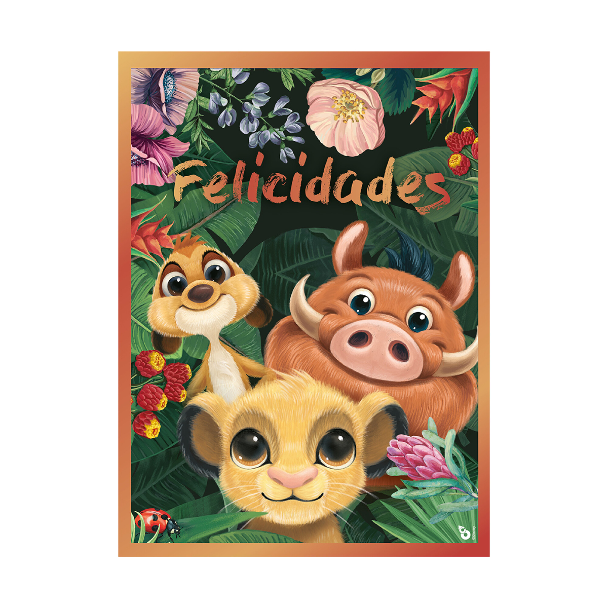 Cotillón Afiche Animalitos de la Selva Disney 53 x 39 cm — Cartoons