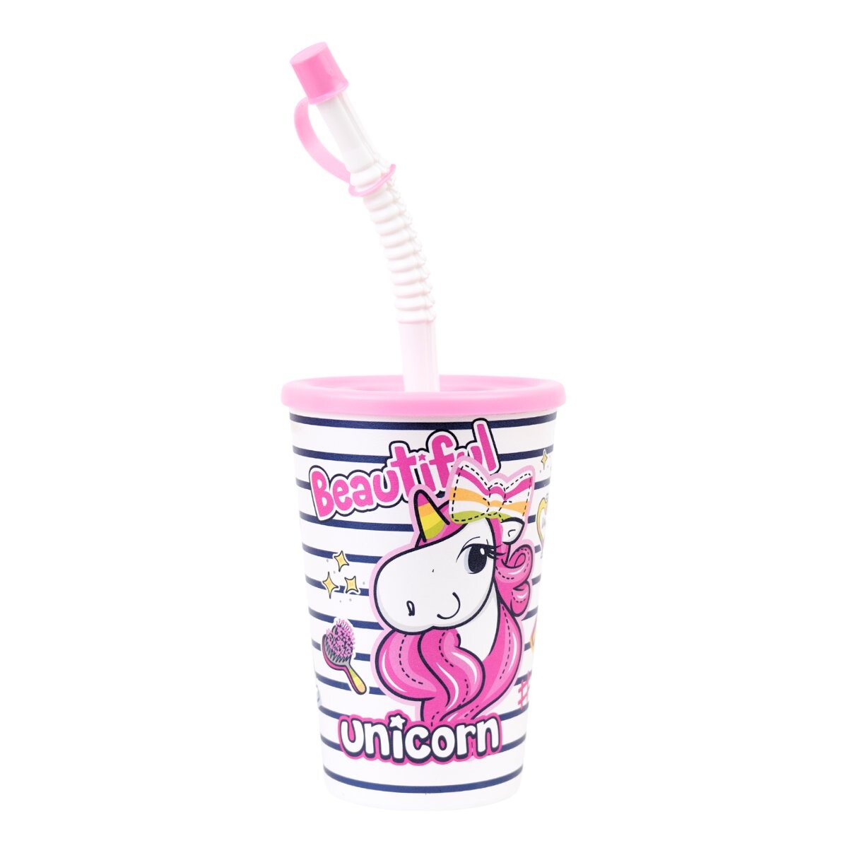Vaso con sorbito flexible Herevin 340cc — El Clon