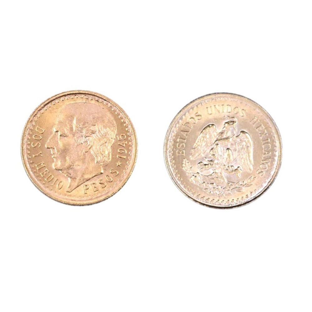 Moneda de oro Estados Unidos Mexicanos dos y medio pesos año 1945 ...