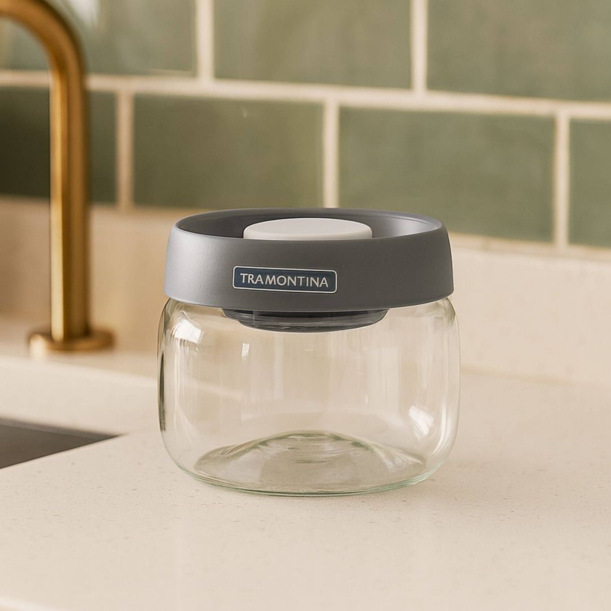 FRASCO DE VIDRIO CON TAPA AL VACIO 0,4L TRAMONTINA — Todolandia