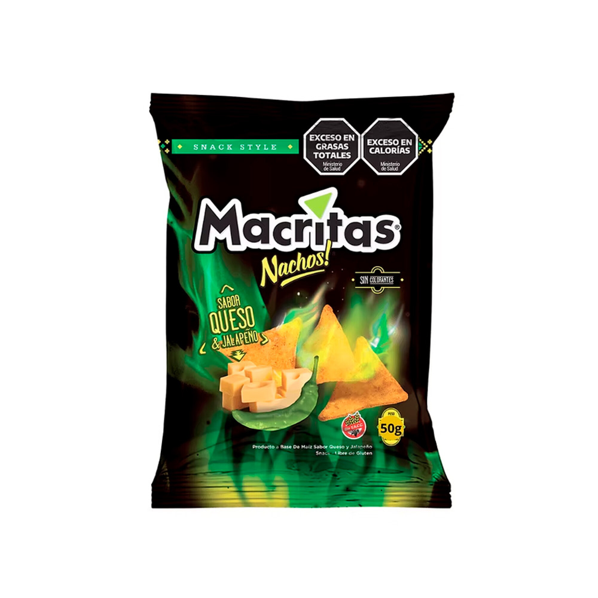 NACHOS MACRITAS 50 GRS - Queso Jalapeño — Suchina